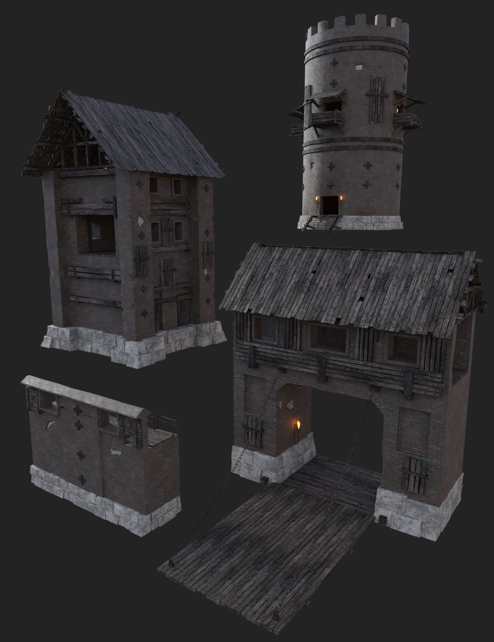 Castle Watchtowers 1 | Daz 3D