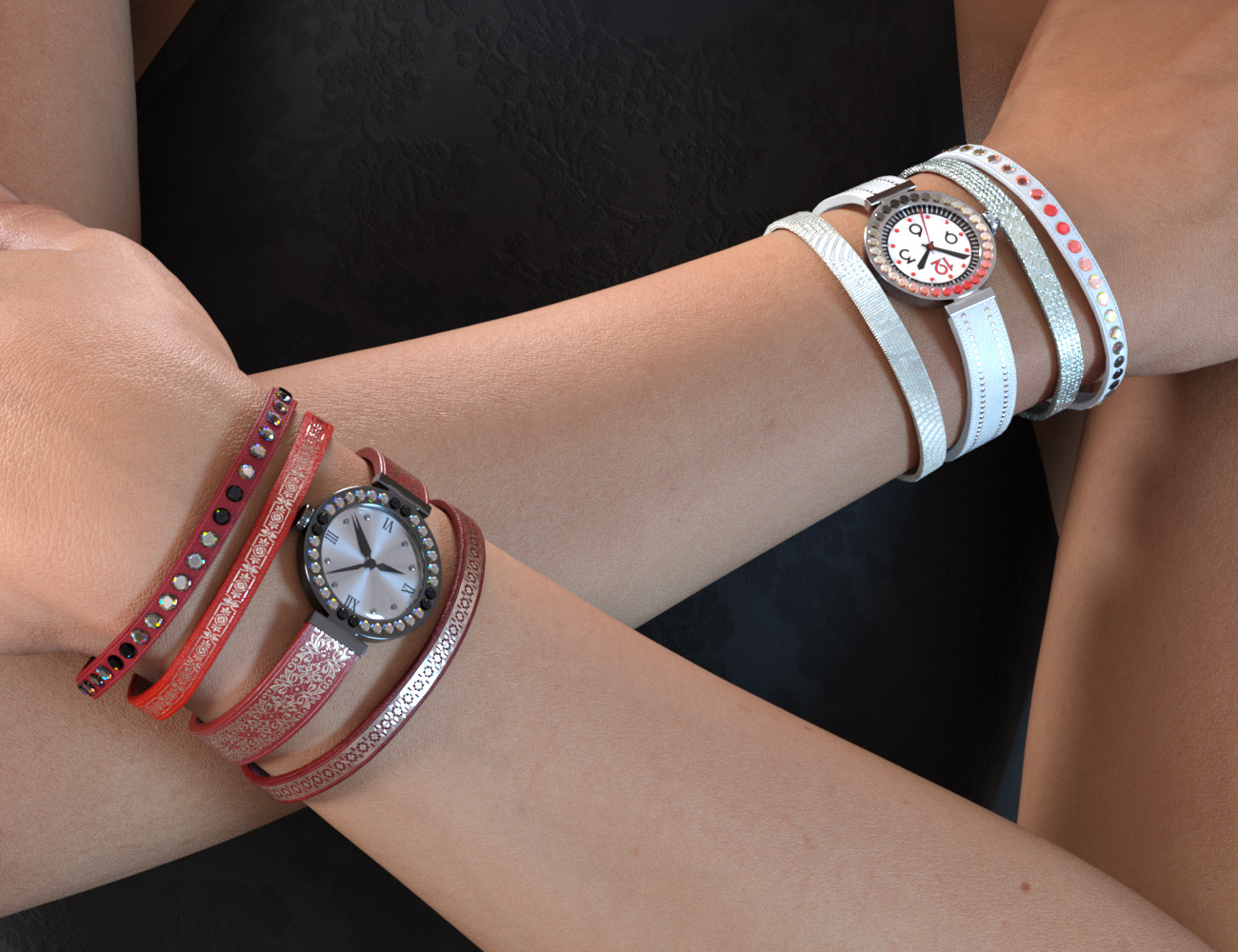 Fancy Watch and Bracelets Addon Textures | Daz 3D