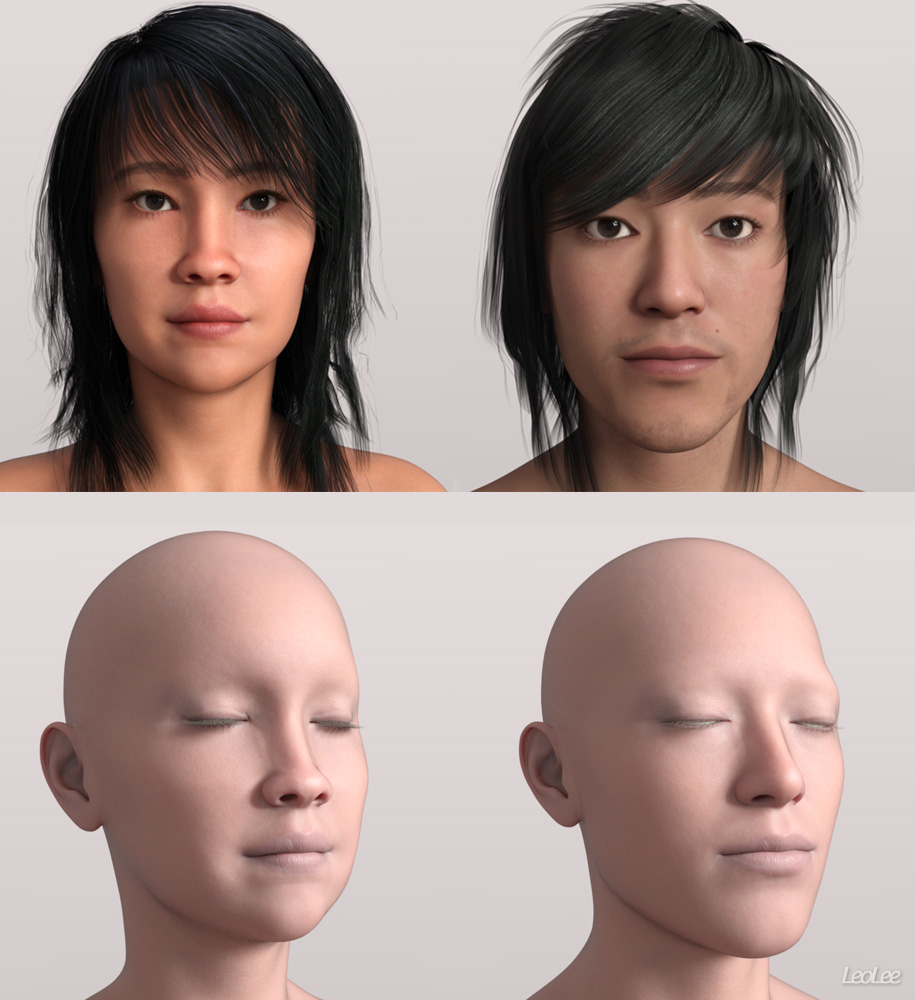 Japanese Face and Body Shapes for Genesis 9 | Daz 3D