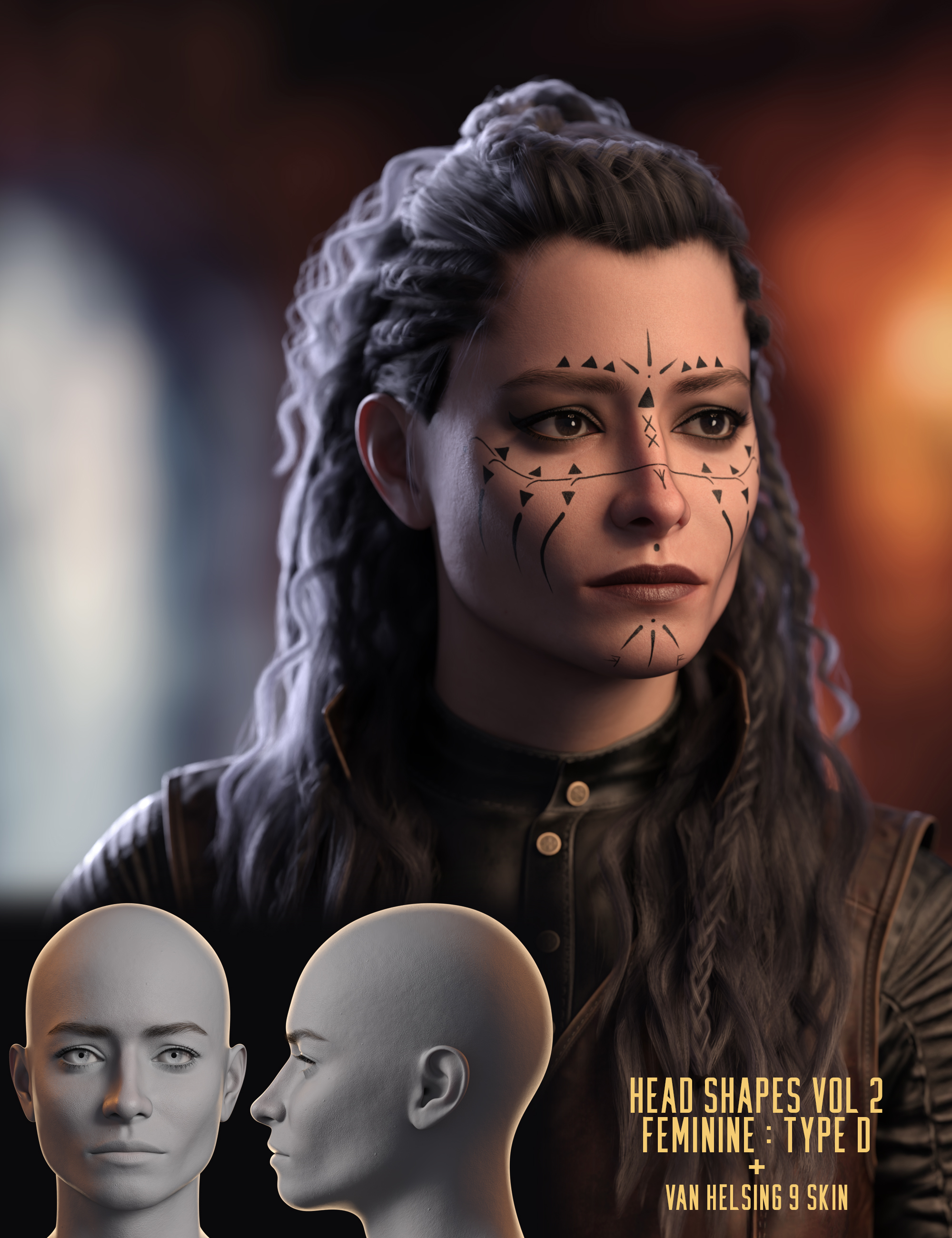 Head Shapes Vol.2 Feminine for Genesis 9 | Daz 3D