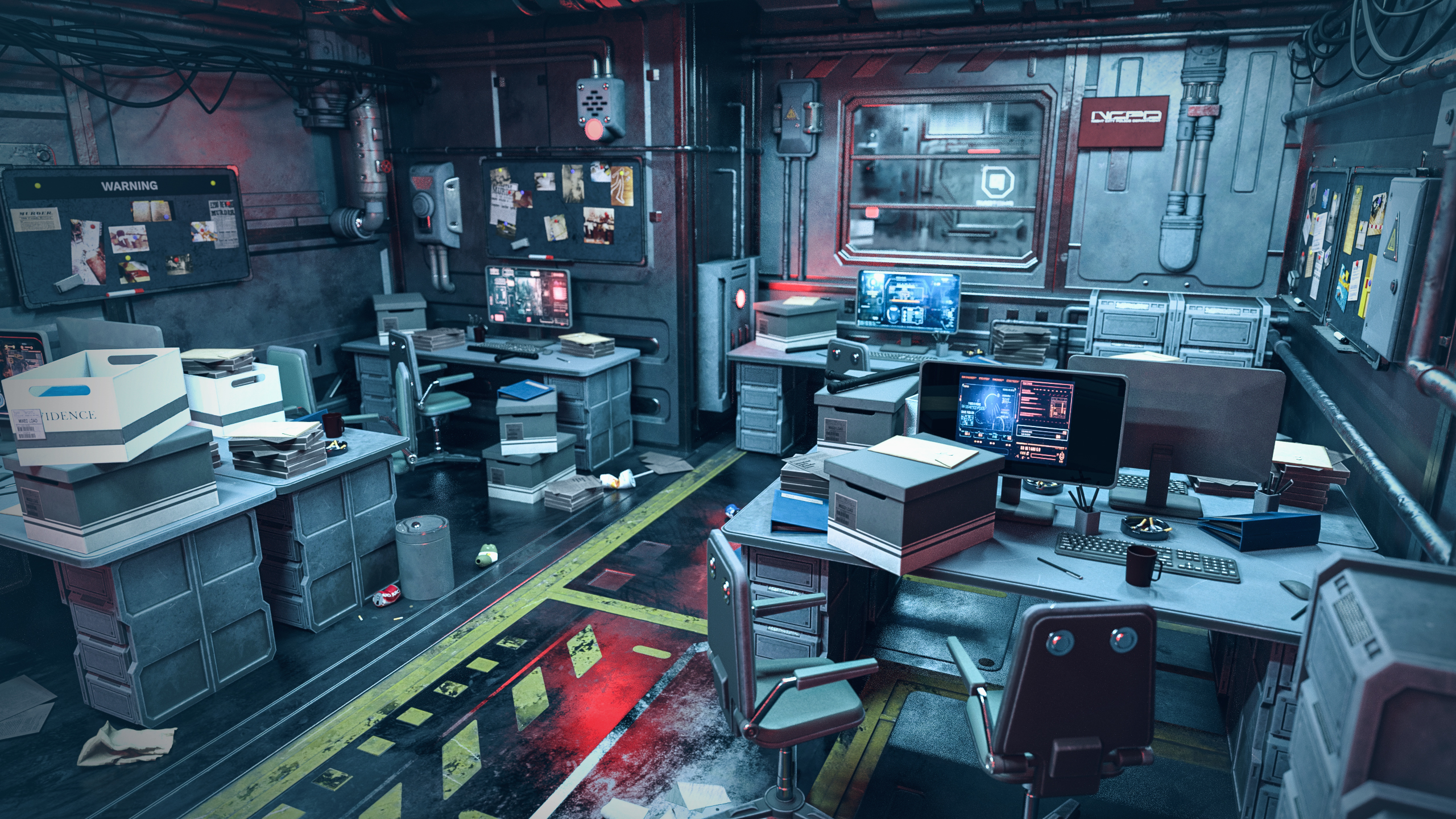 Futuristic Police Office | Daz 3D