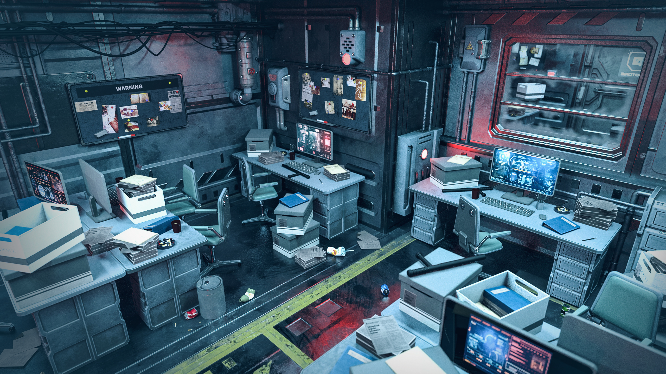 Futuristic Police Office | Daz 3D