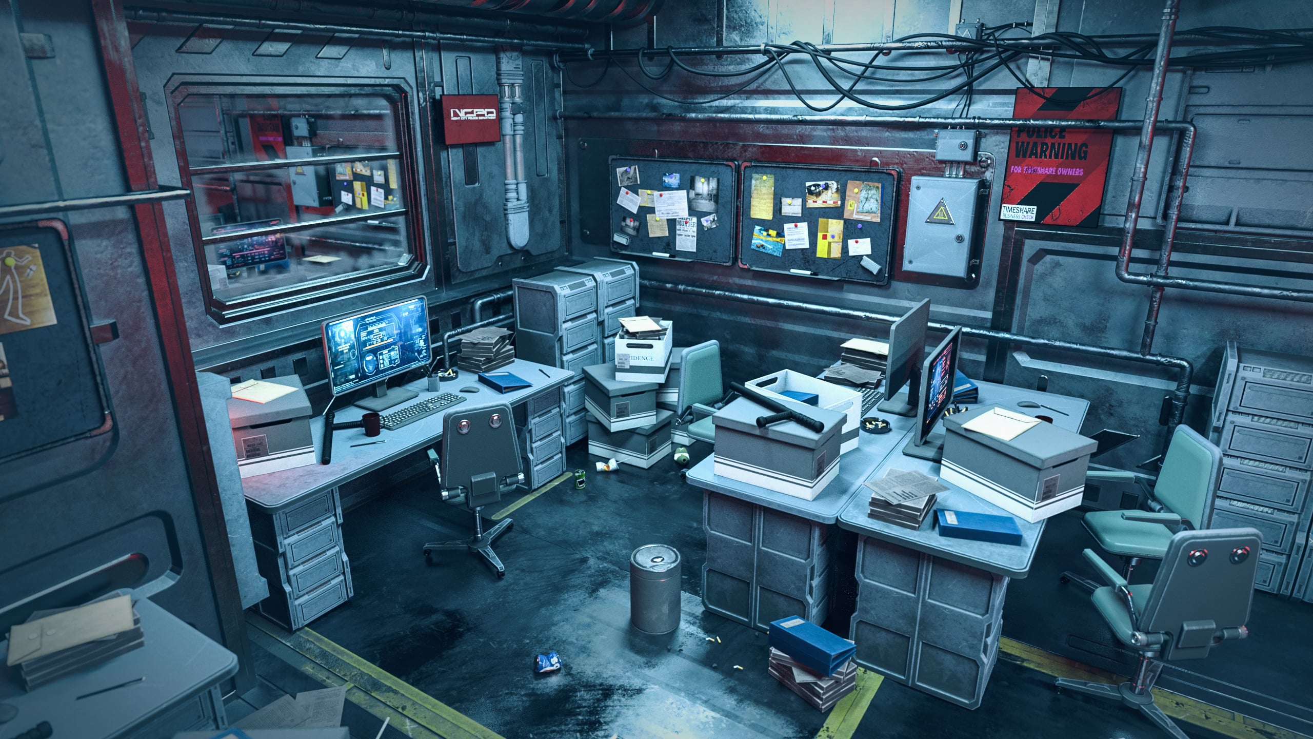 Futuristic Police Office | Daz 3D