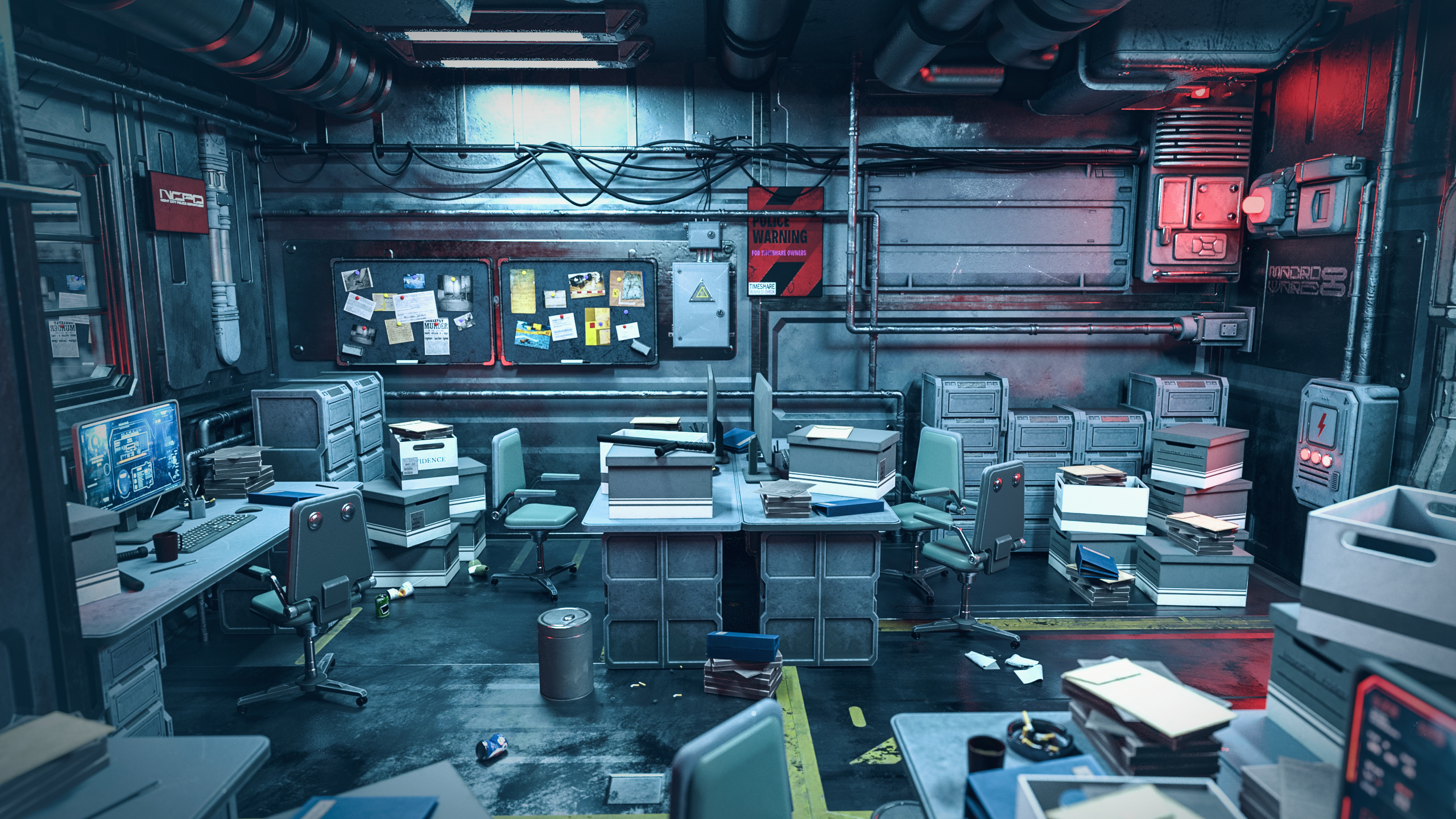 Futuristic Police Office | Daz 3D