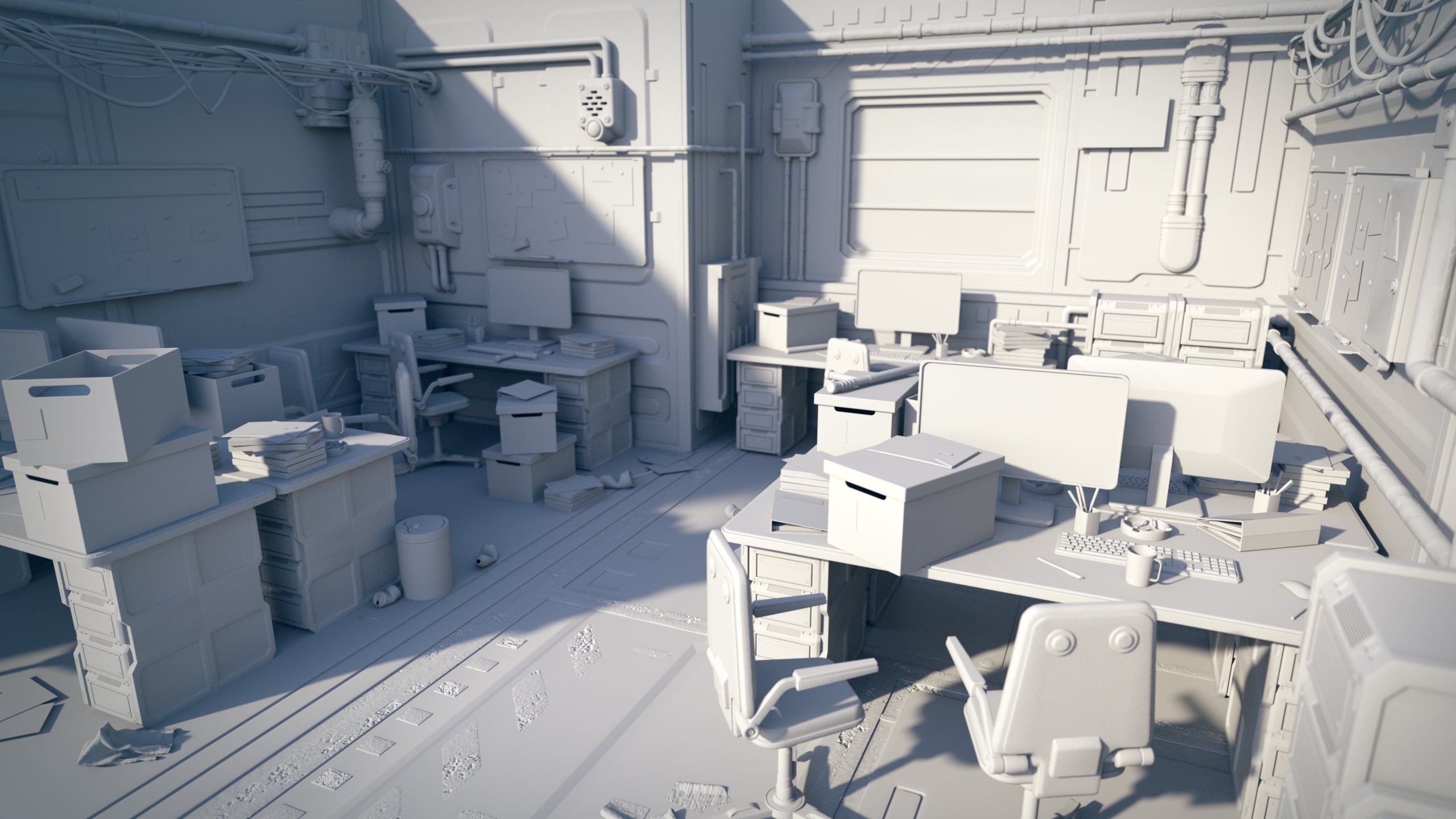 Futuristic Police Office | Daz 3D