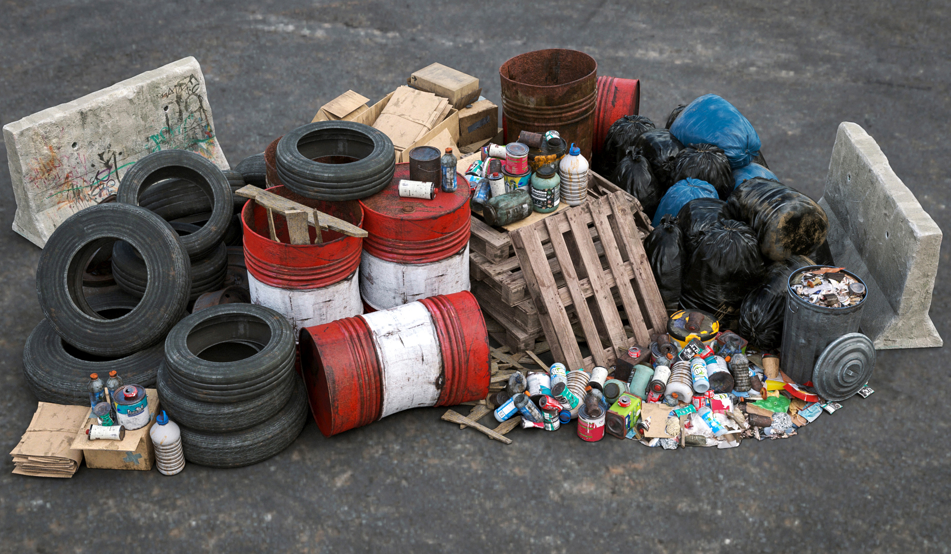 Mega Trash Pack | Daz 3D