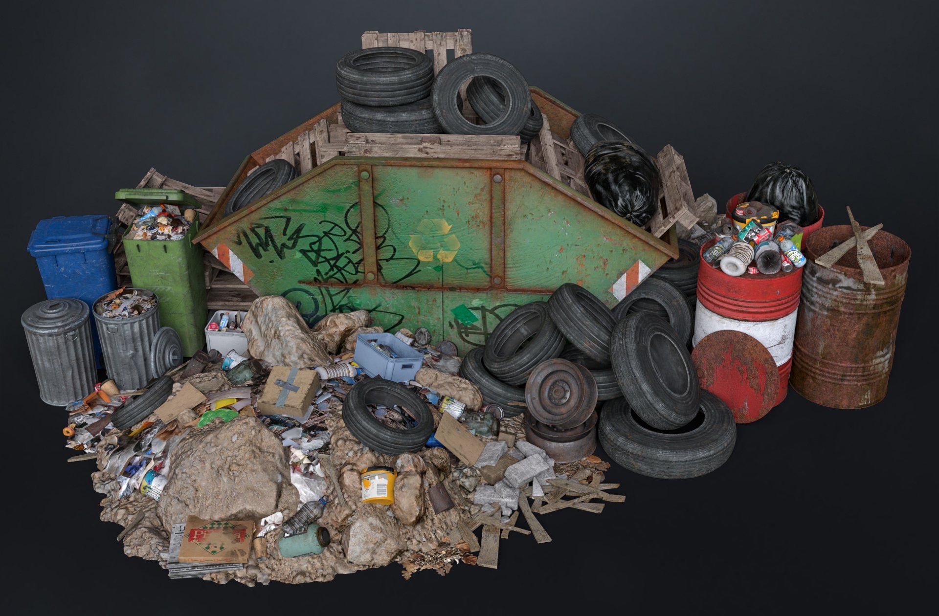 Mega Trash Pack | Daz 3D