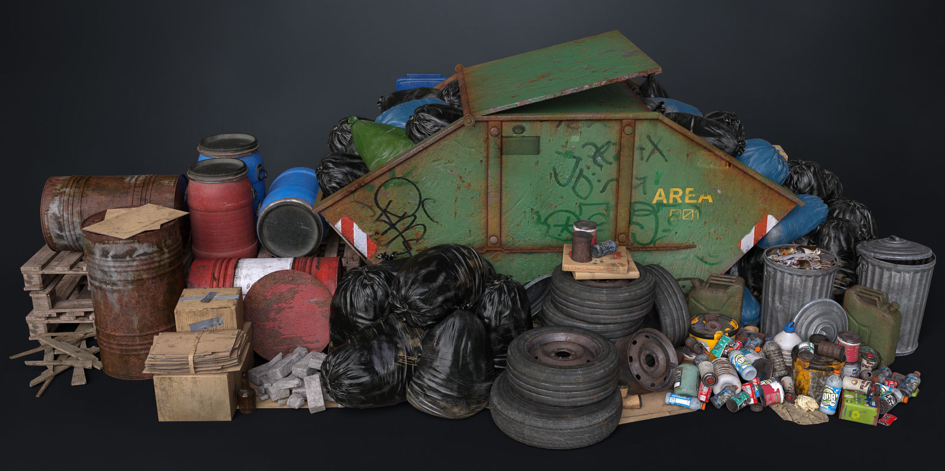 Mega Trash Pack | Daz 3D