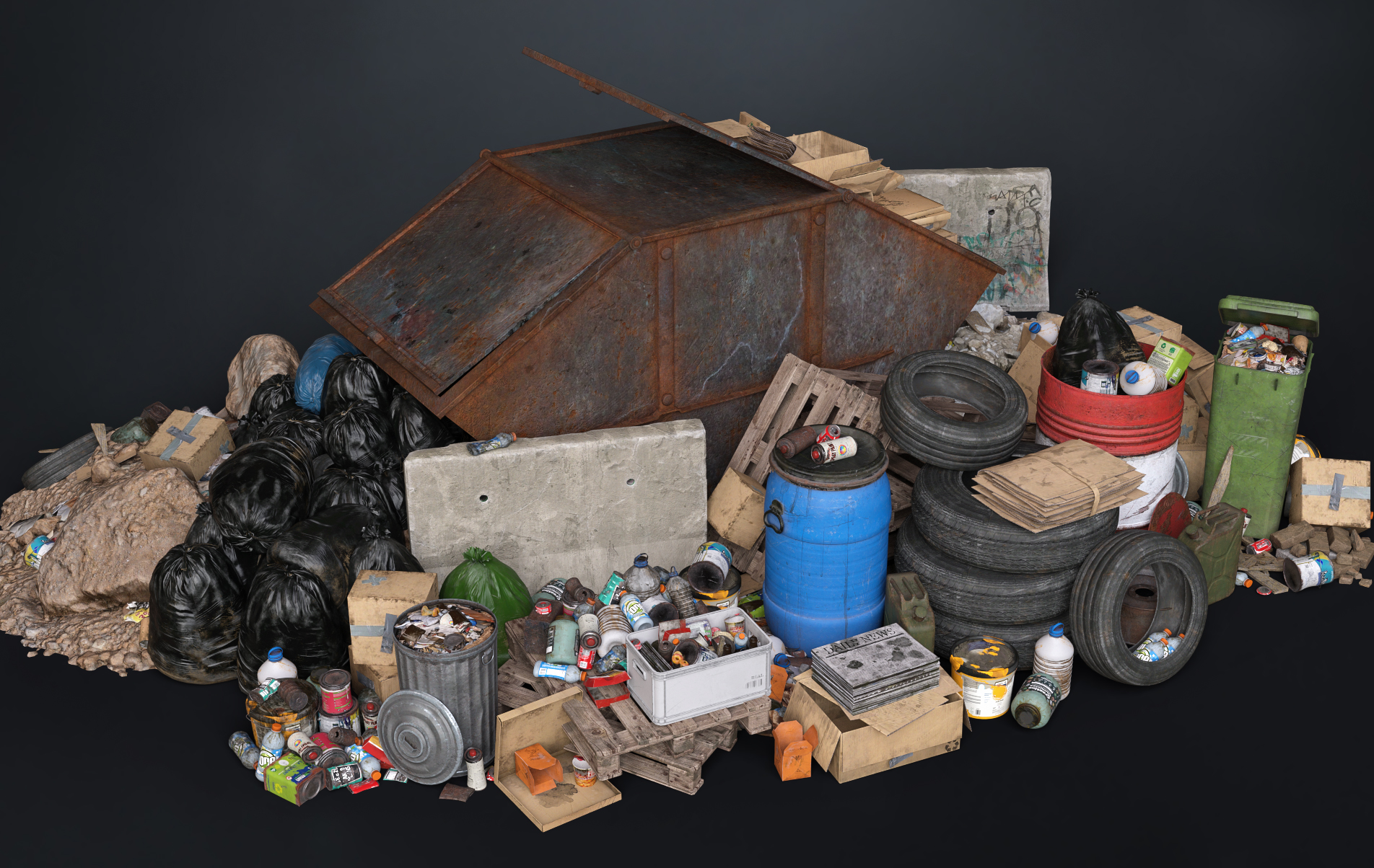 Mega Trash Pack | Daz 3D