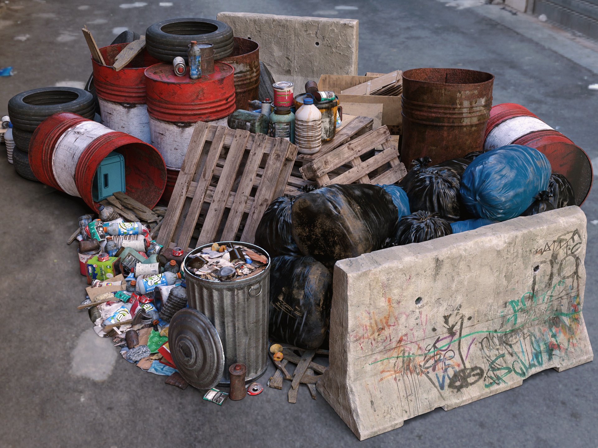 Mega Trash Pack | Daz 3D
