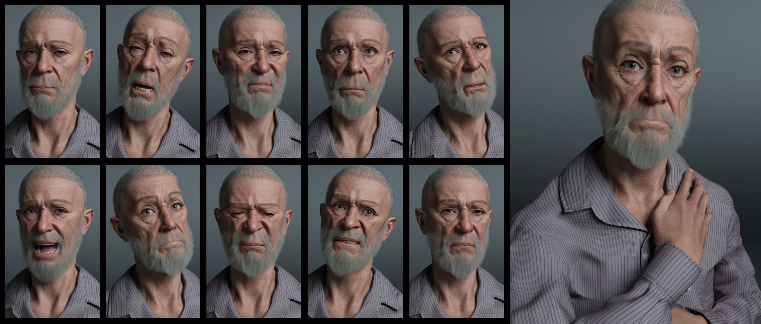The Expression Collection for Walter 9 | Daz 3D