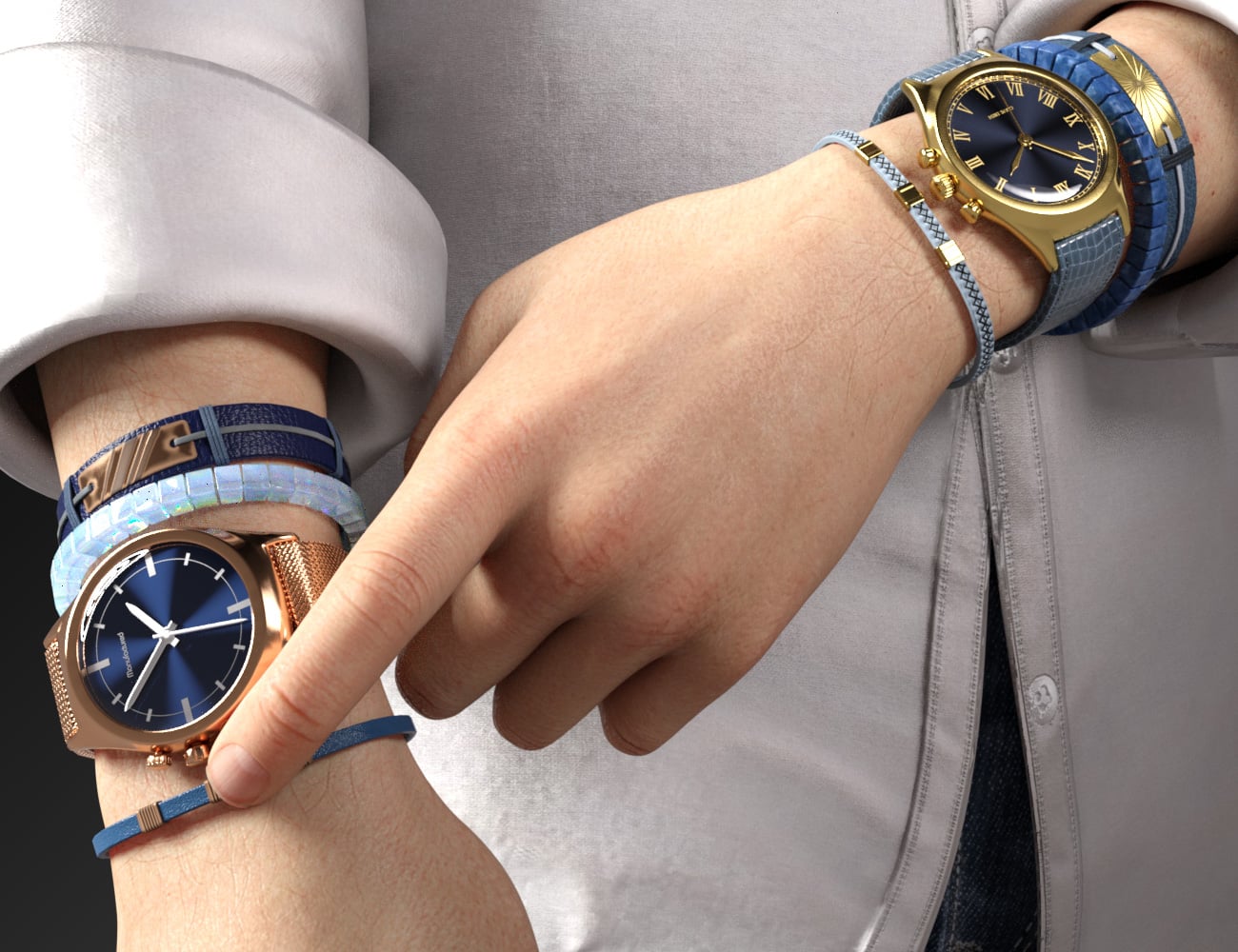 Classic Watch and Bracelets Addon Textures | Daz 3D