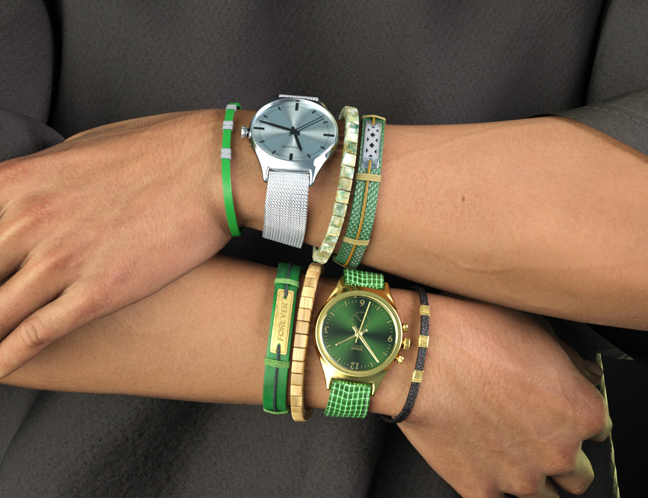 Classic Watch and Bracelets Addon Textures | Daz 3D