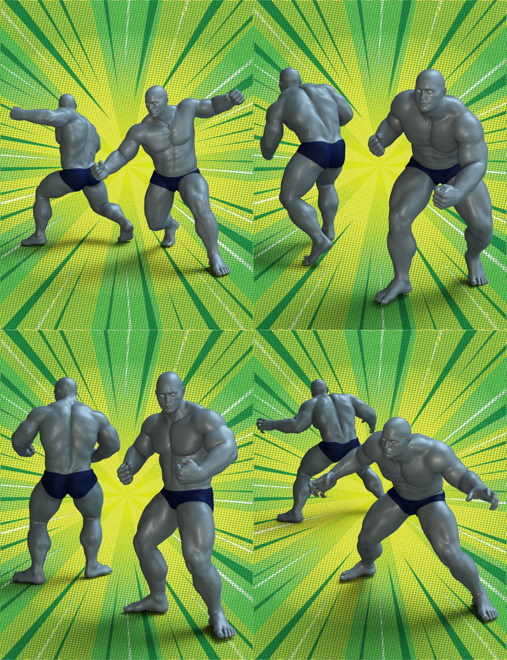 Amazing Heroes Poses For Genesis 9 8 1 8 And 3 Males Vol 4 Daz 3D