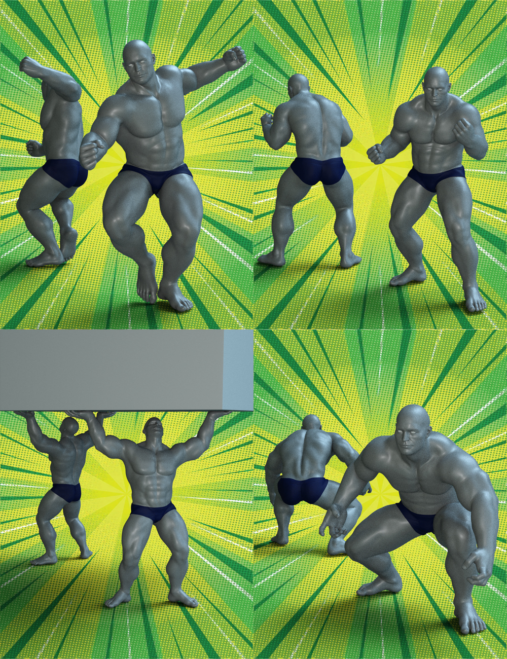 Amazing Heroes Poses For Genesis 9 8 1 8 And 3 Males Vol 4 Daz 3D