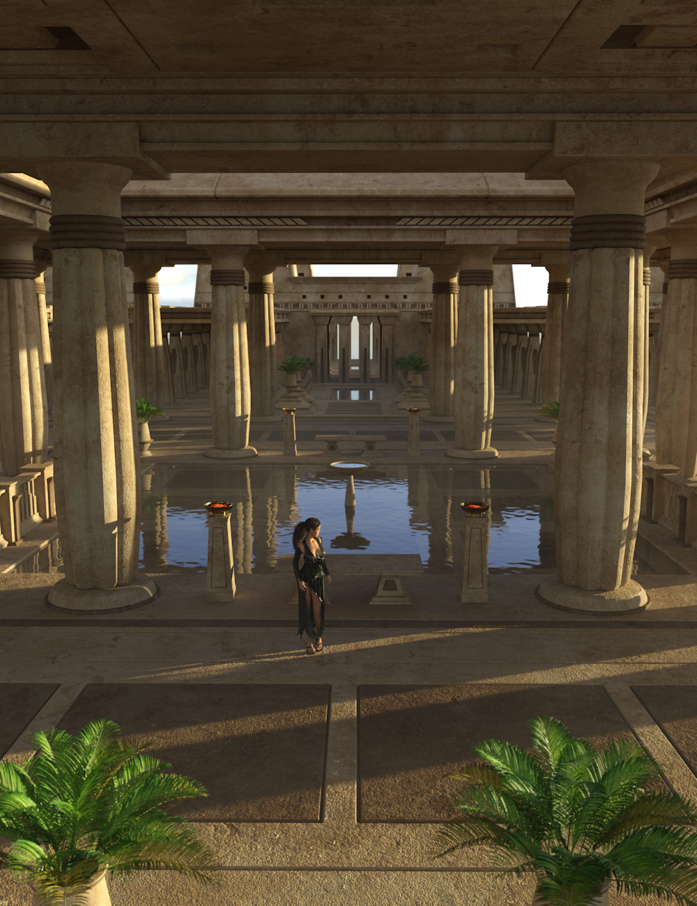 Egyptian Atrium 1 | Daz 3D