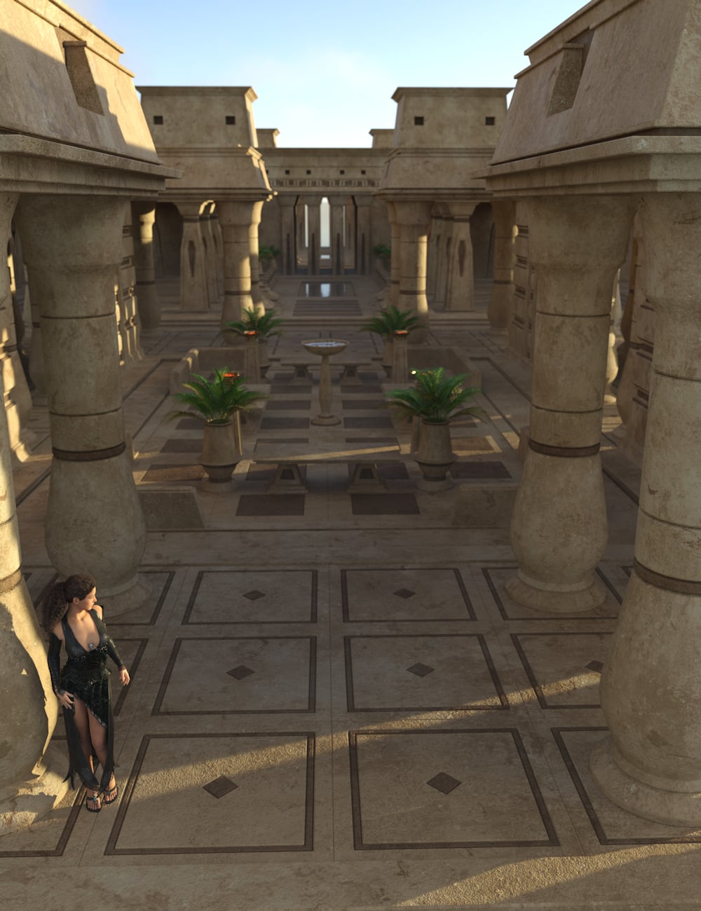 Egyptian Atrium 1 | Daz 3D
