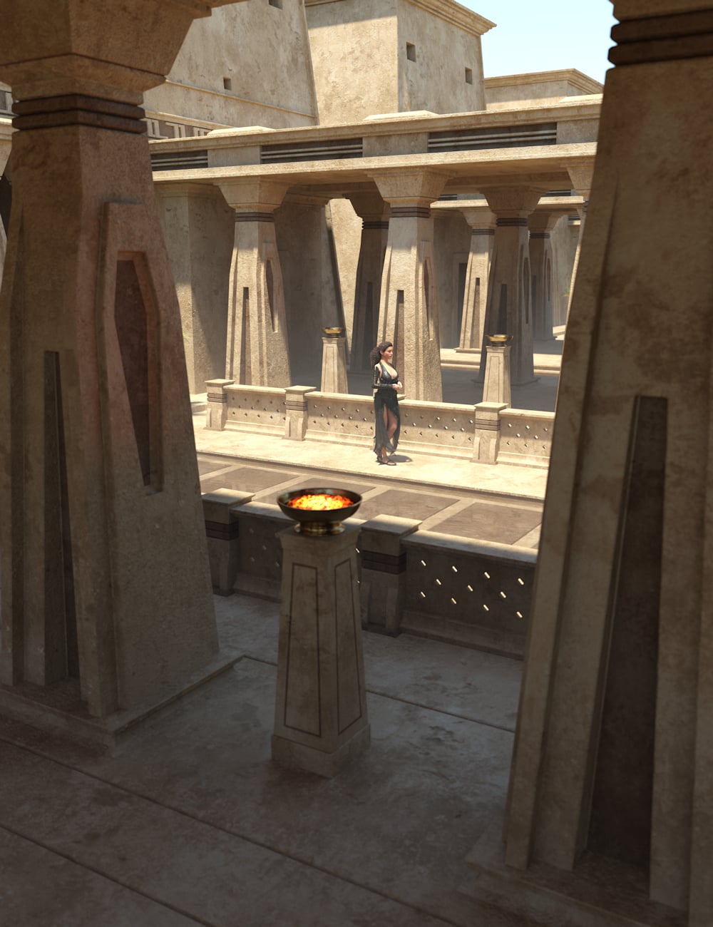 Egyptian Atrium 1 | Daz 3D