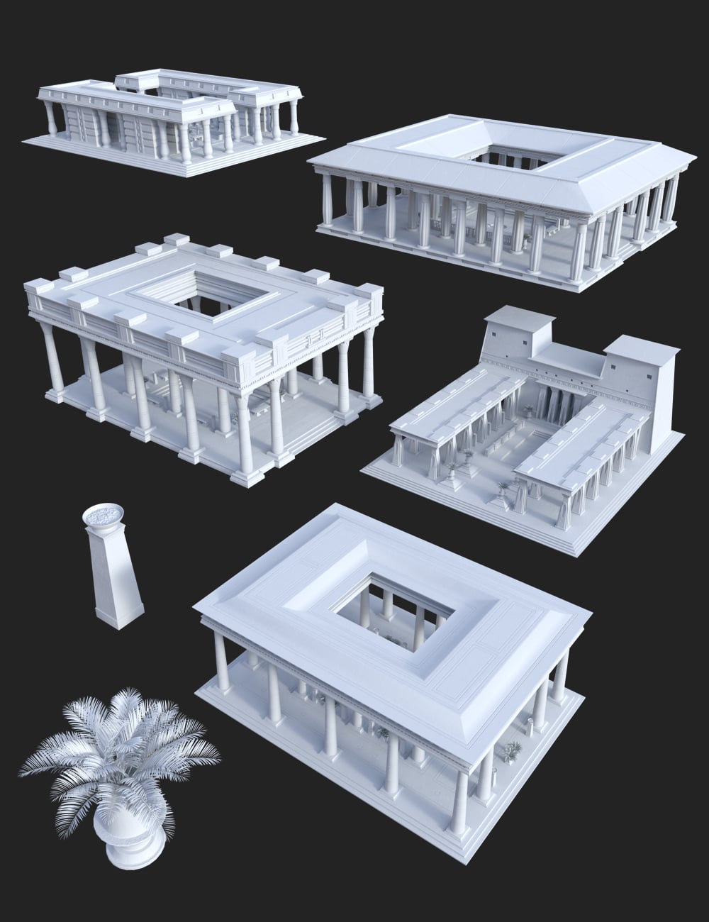 Egyptian Atrium 1 | Daz 3D