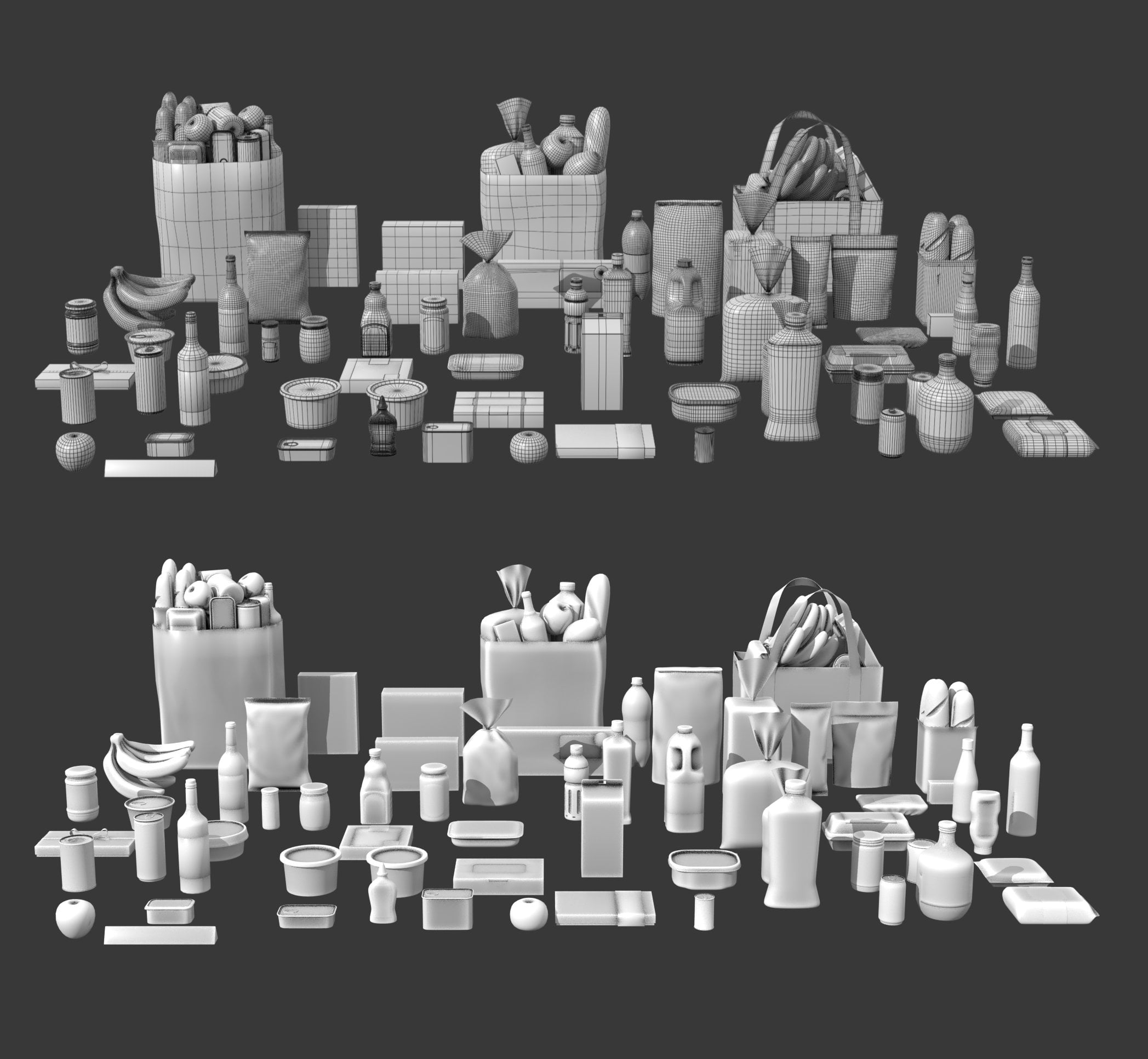 Fg Grocery And Bags Daz 3d