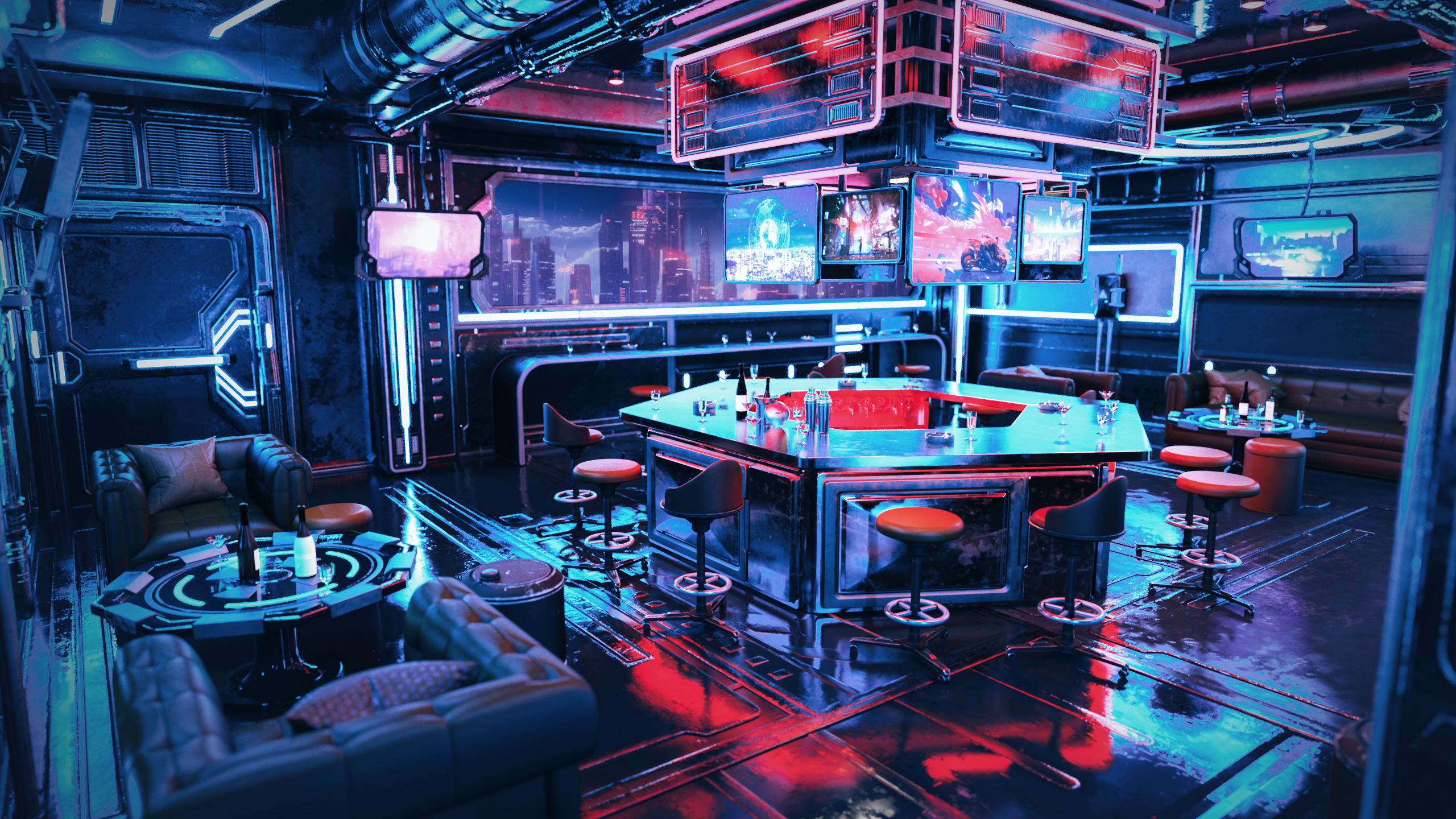 Futuristic Urban Club | Daz 3D