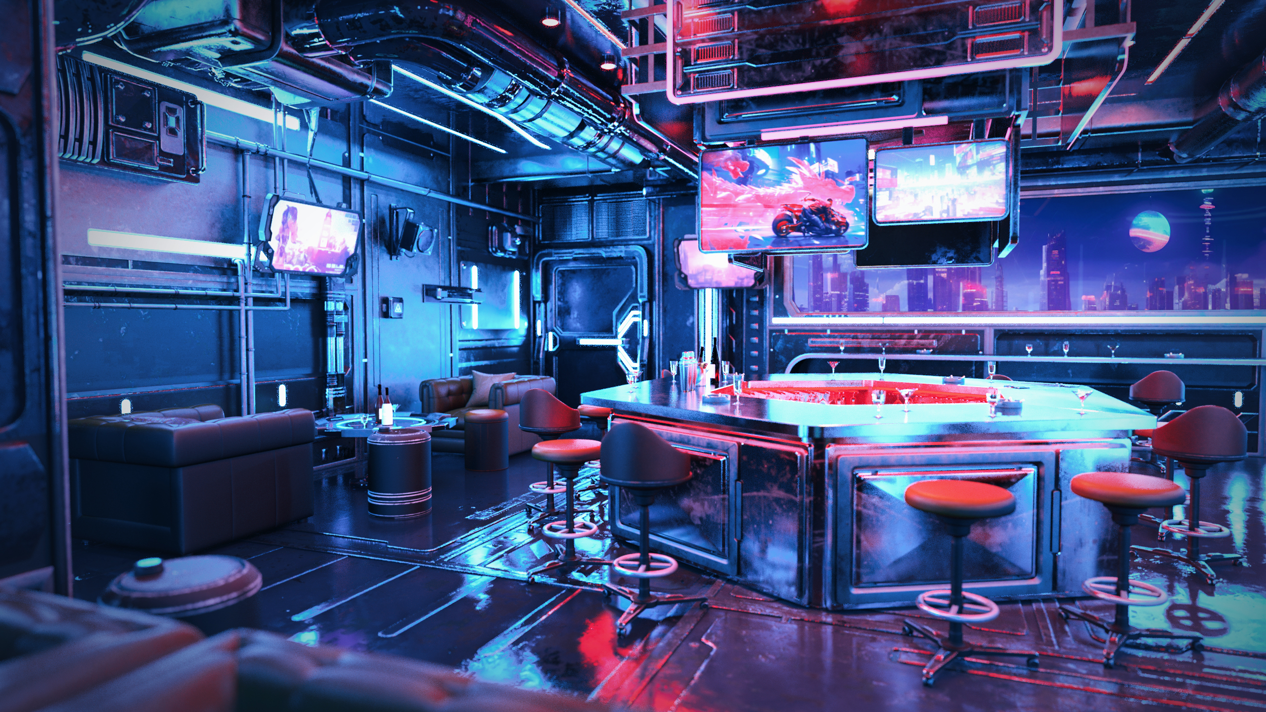 Futuristic Urban Club | Daz 3D