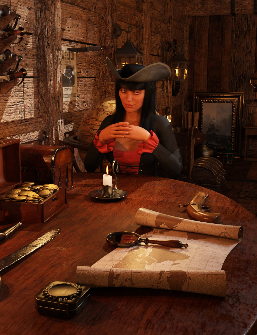 FG Pirate Poses for Genesis 8 Female | Daz 3D