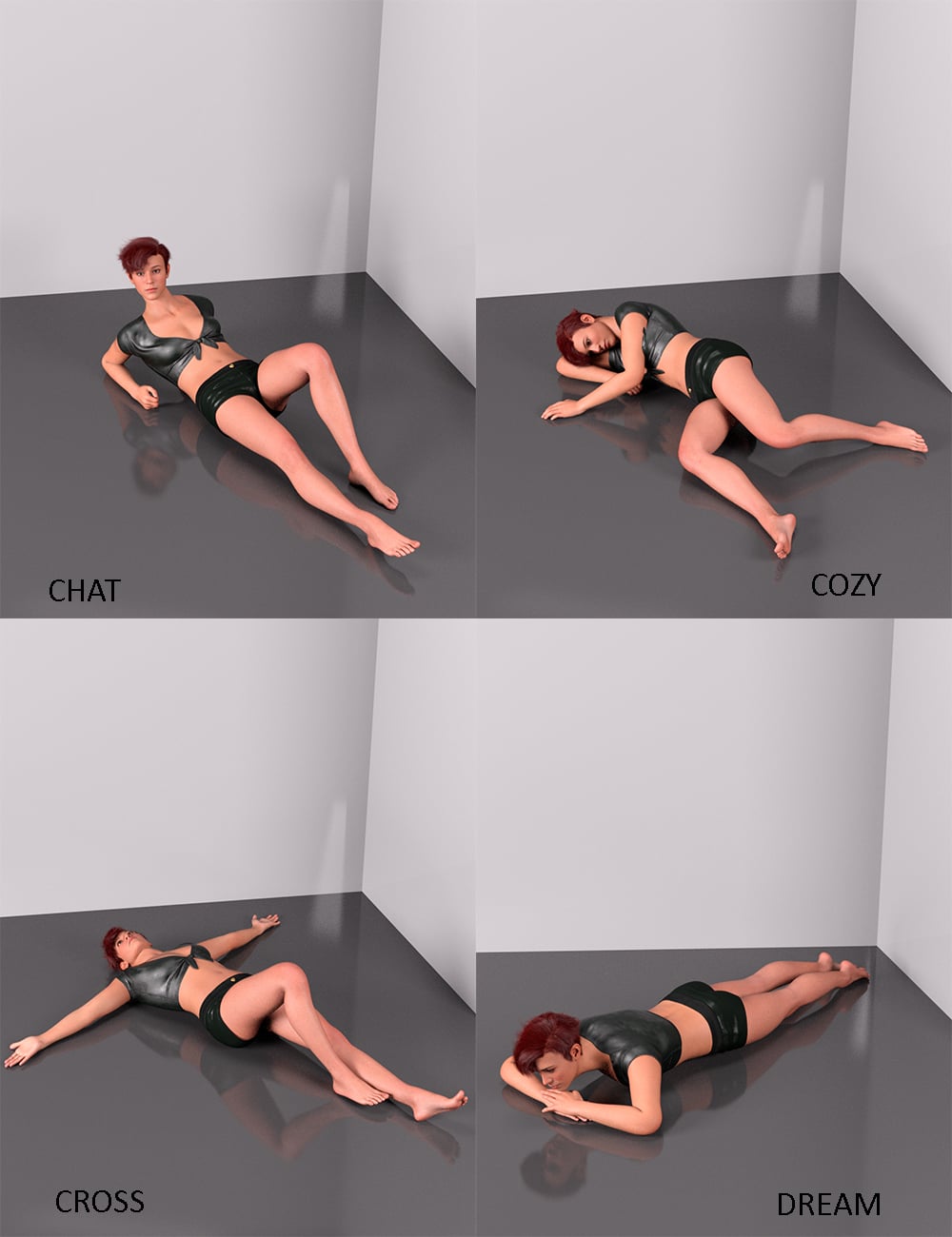 Idle Poses Lying for Genesis 9 | Daz 3D