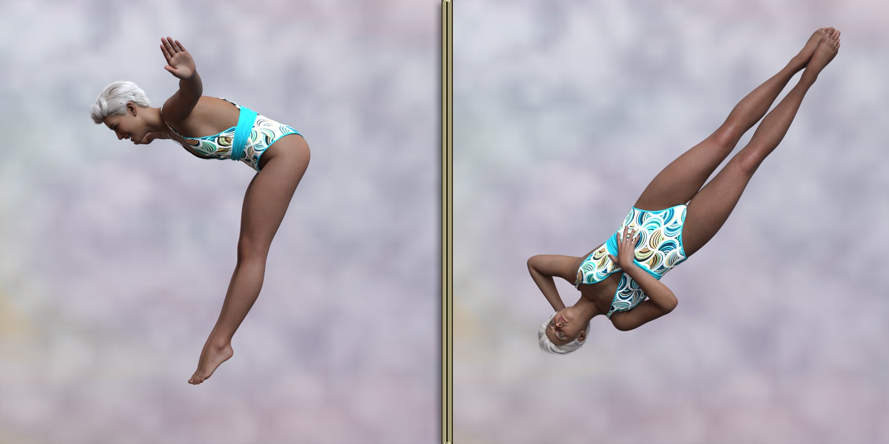 Dive In Poses for Genesis 9 | Daz 3D