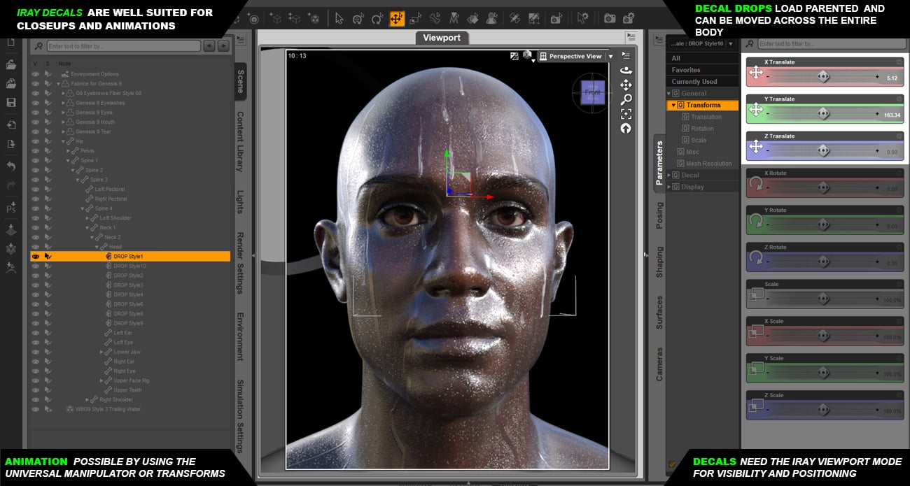 Wet Body Iray Genesis 9 | Daz 3D