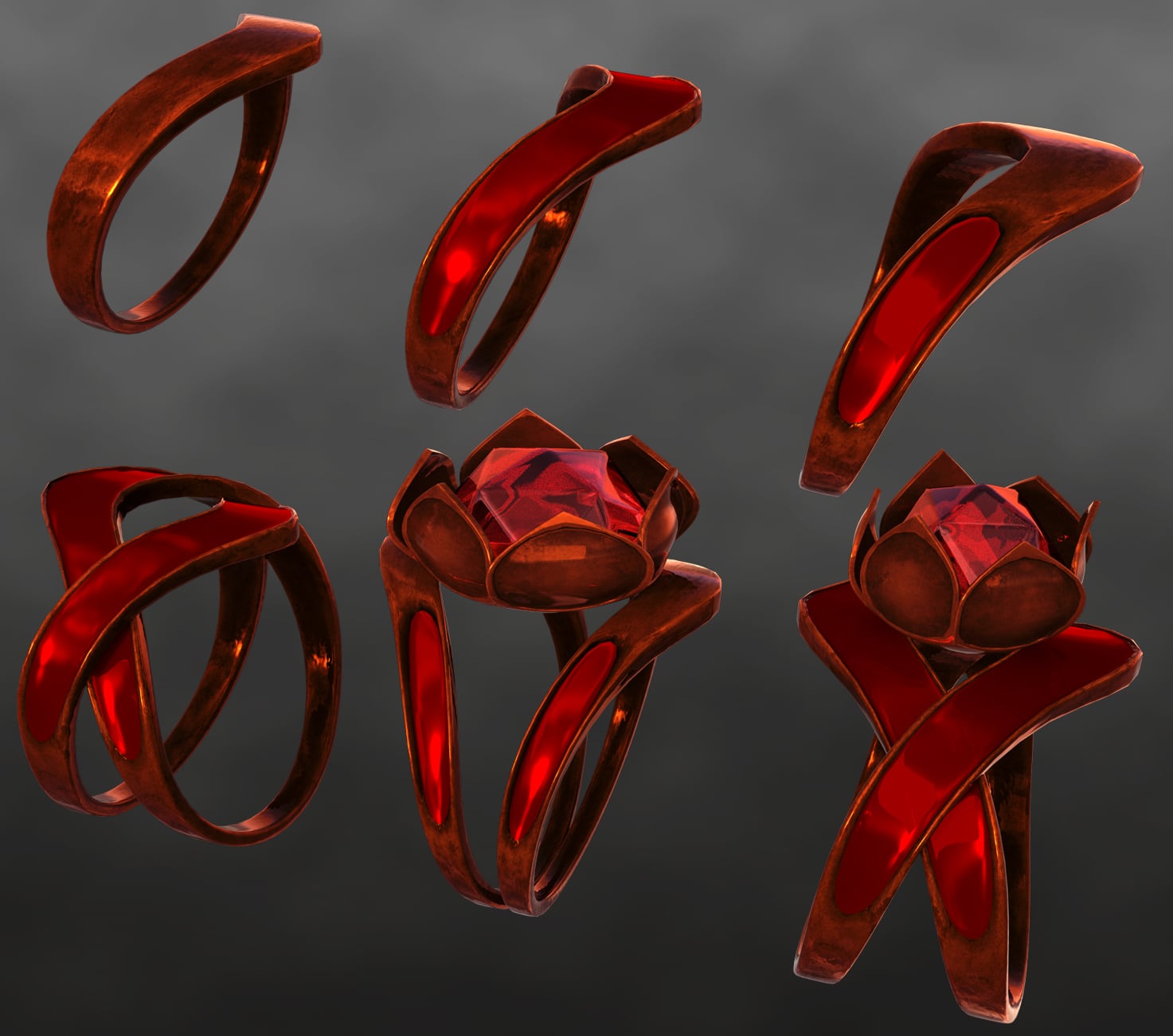 Royal Sun Rings for Genesis 9 | Daz 3D