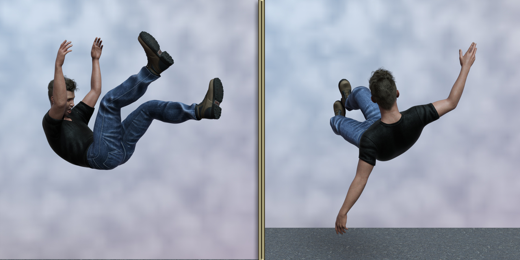 Explosion Poses for Genesis 9 | Daz 3D
