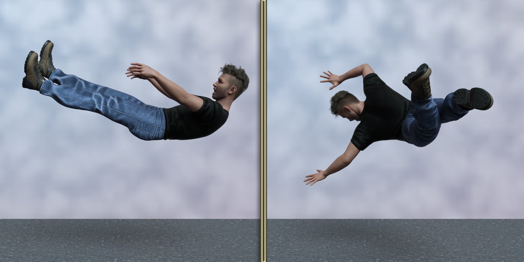 Explosion Poses for Genesis 9 | Daz 3D