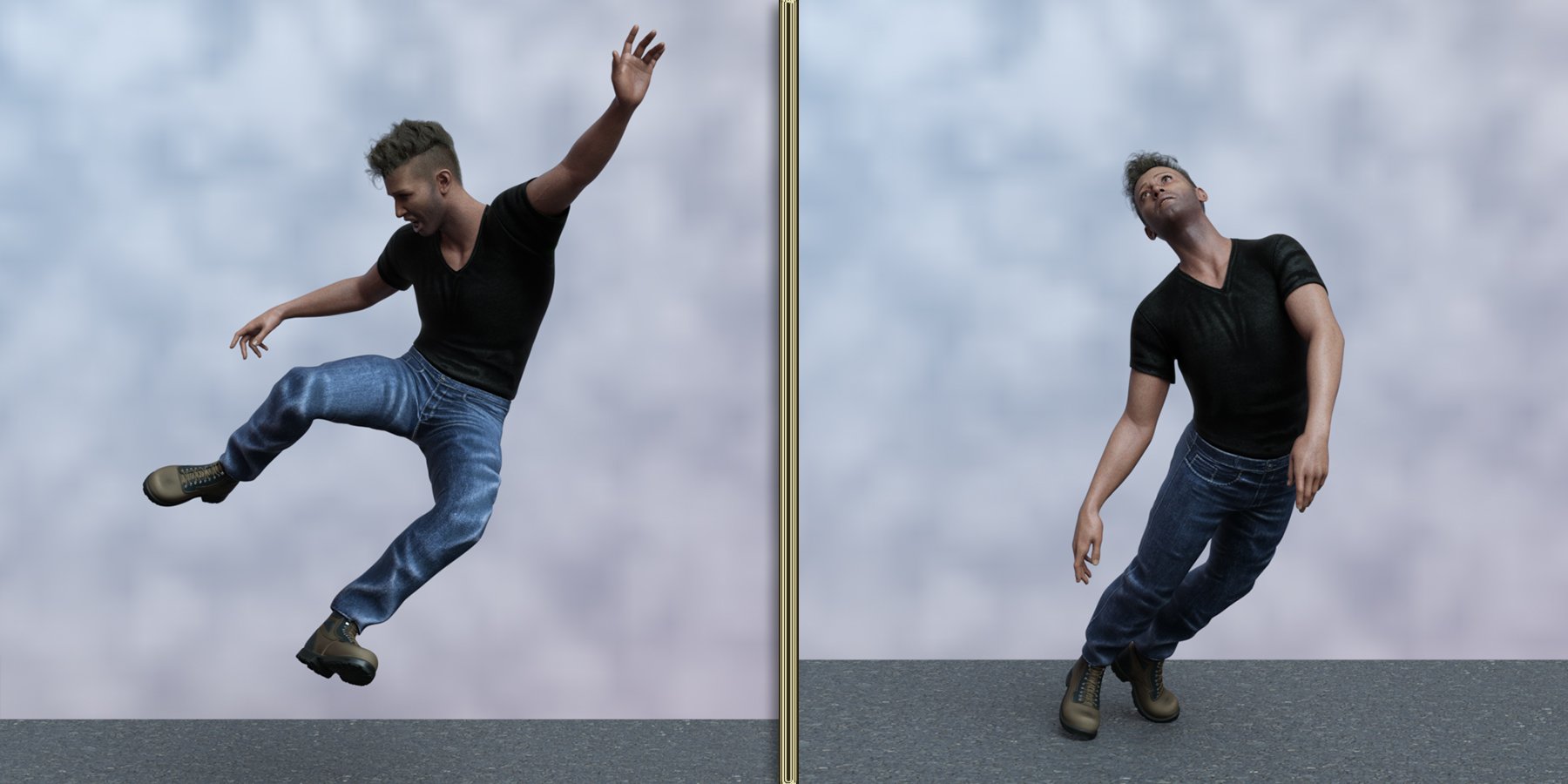 Explosion Poses for Genesis 9 | Daz 3D