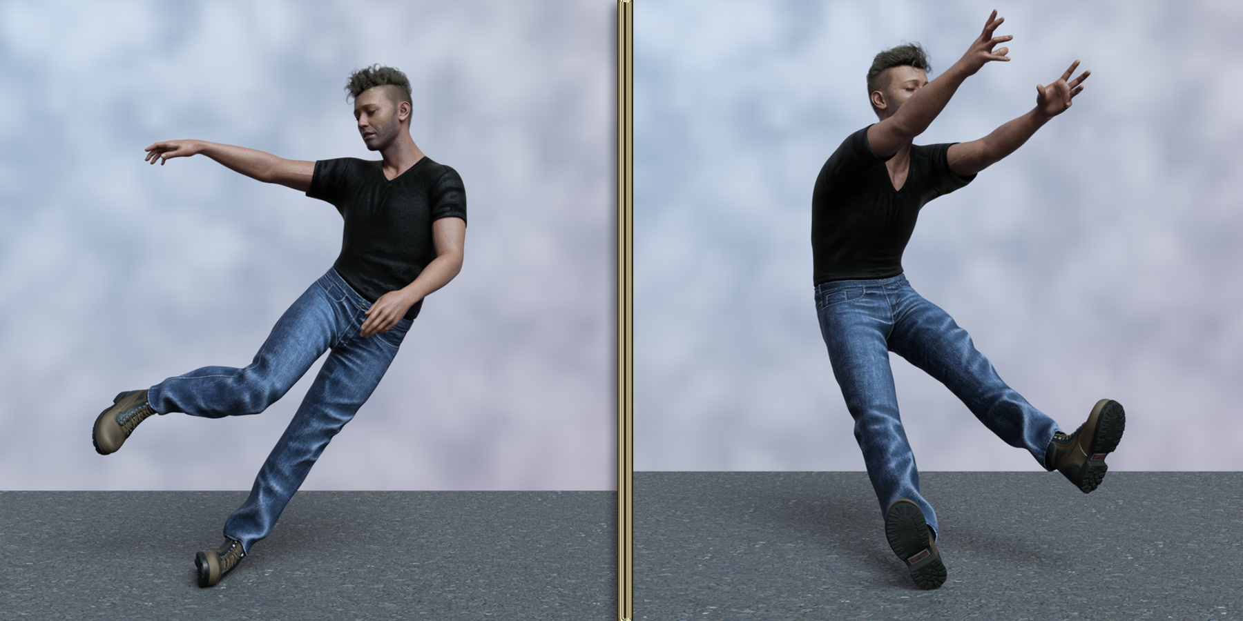 Explosion Poses for Genesis 9 | Daz 3D
