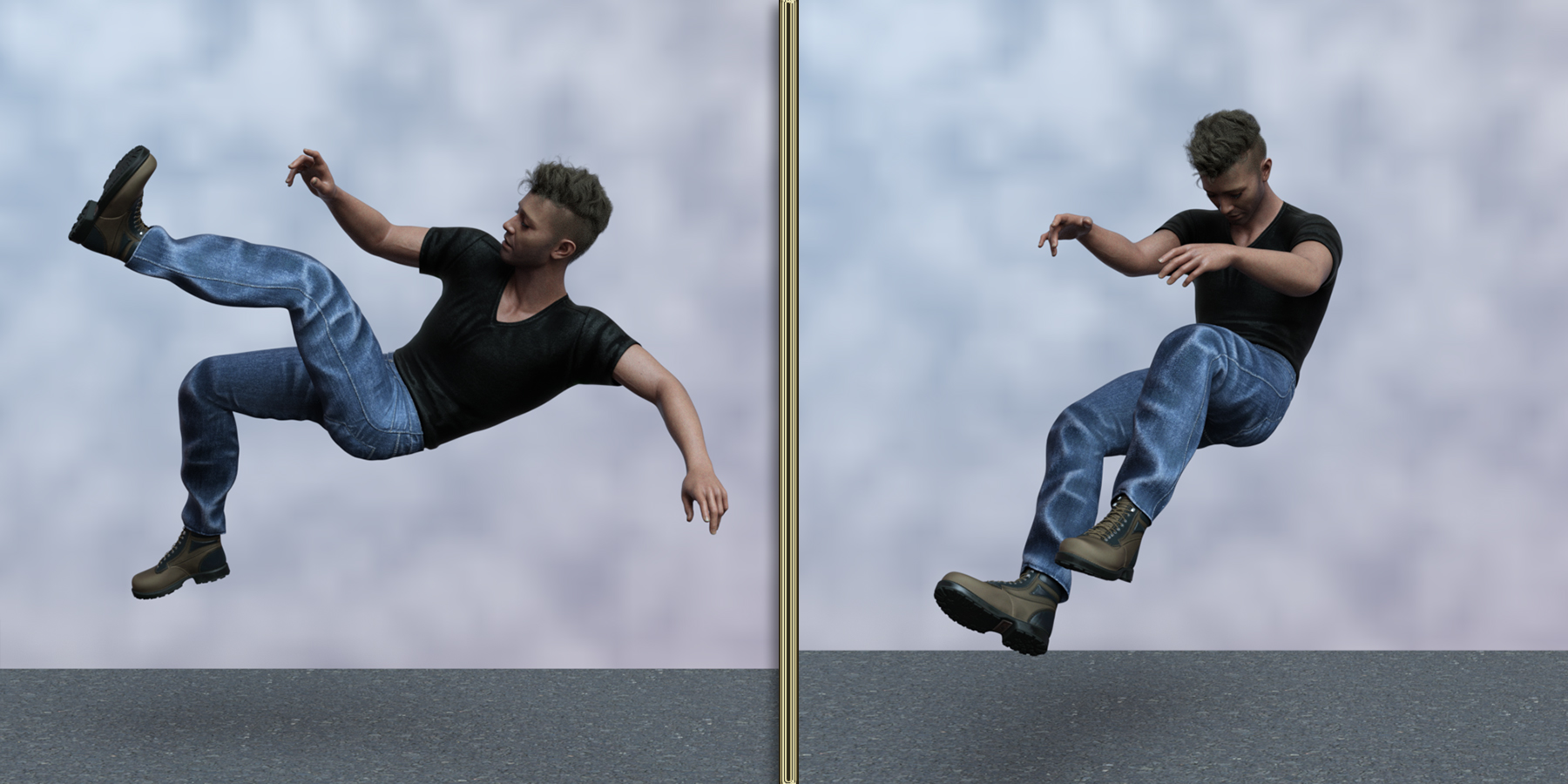 Explosion Poses for Genesis 9 | Daz 3D
