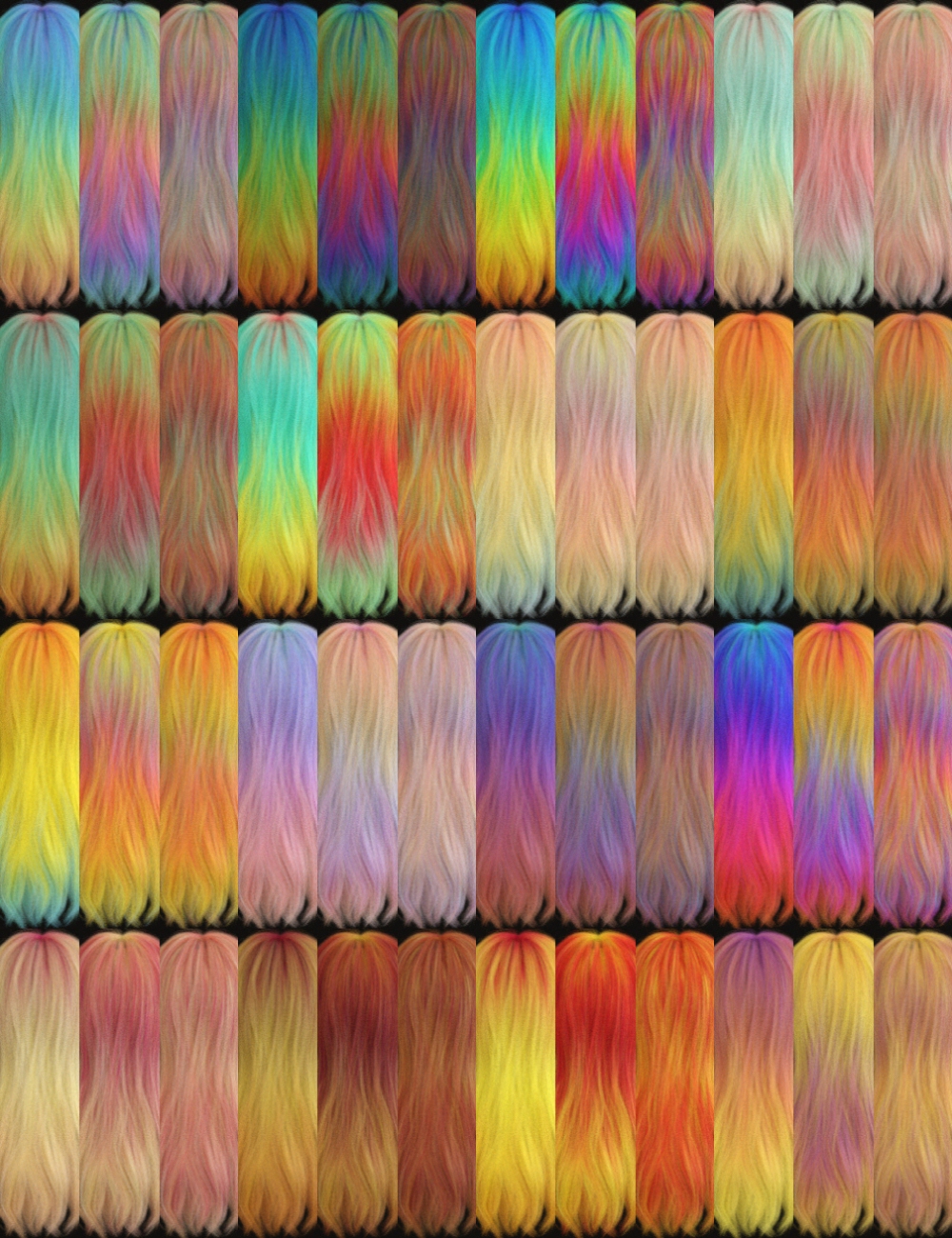MMX Fancy Hair Color Shaders for Iray | Daz 3D