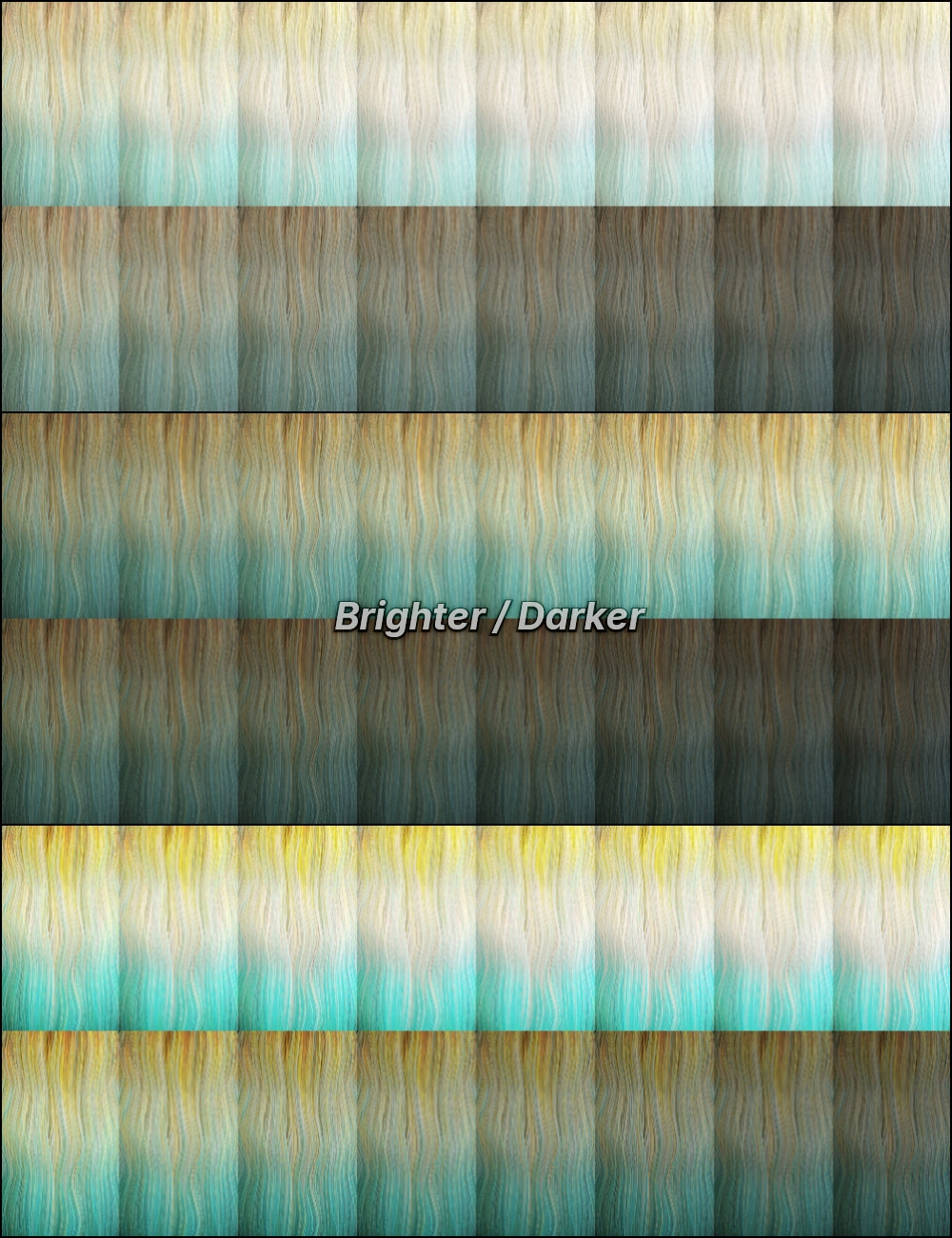 MMX Fancy Hair Color Shaders for Iray | Daz 3D