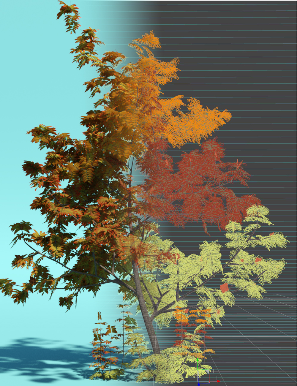Prairie Shrubs and Trees - Sumac | Daz 3D