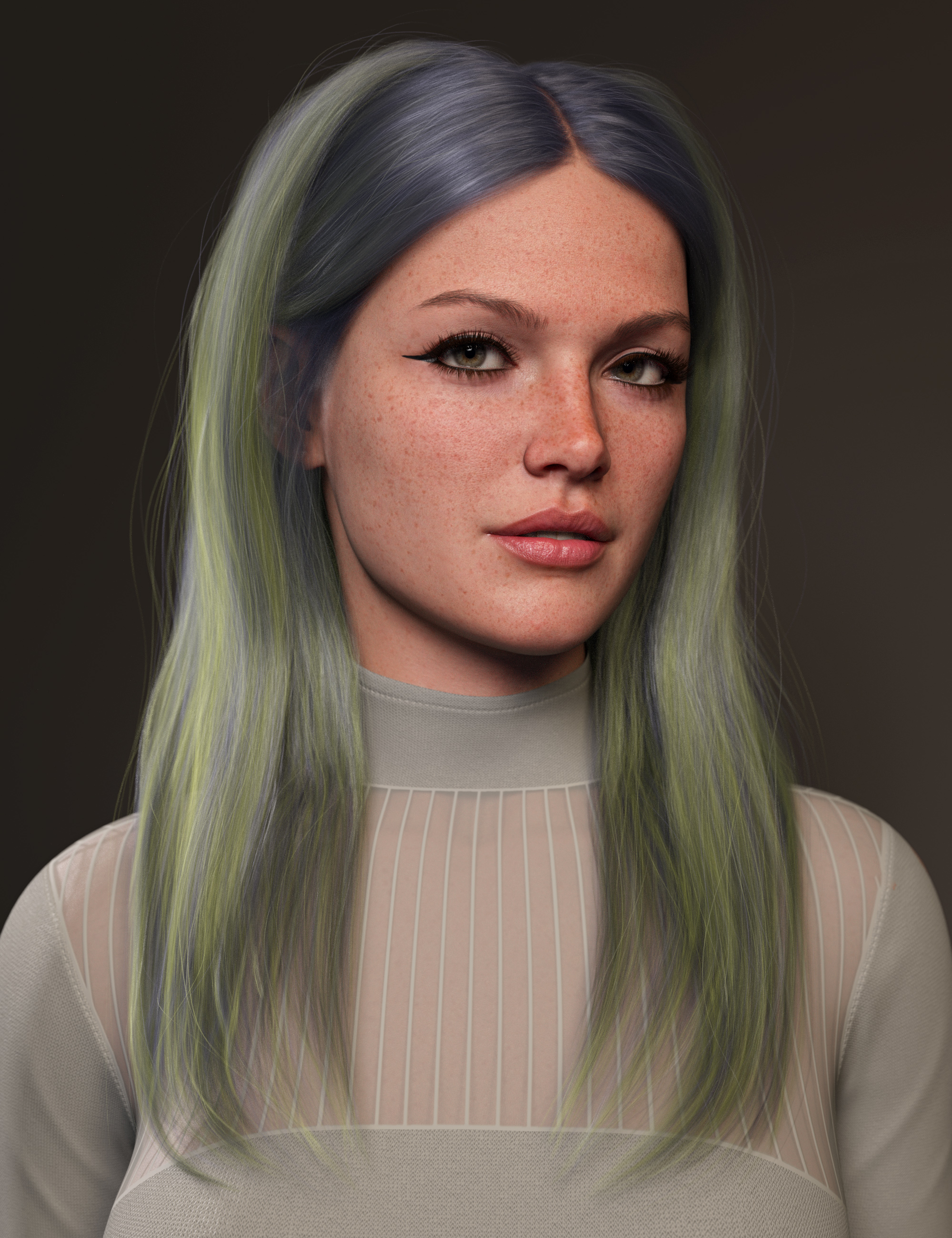 Face Free Long Style Hair Color Expansion | Daz 3D