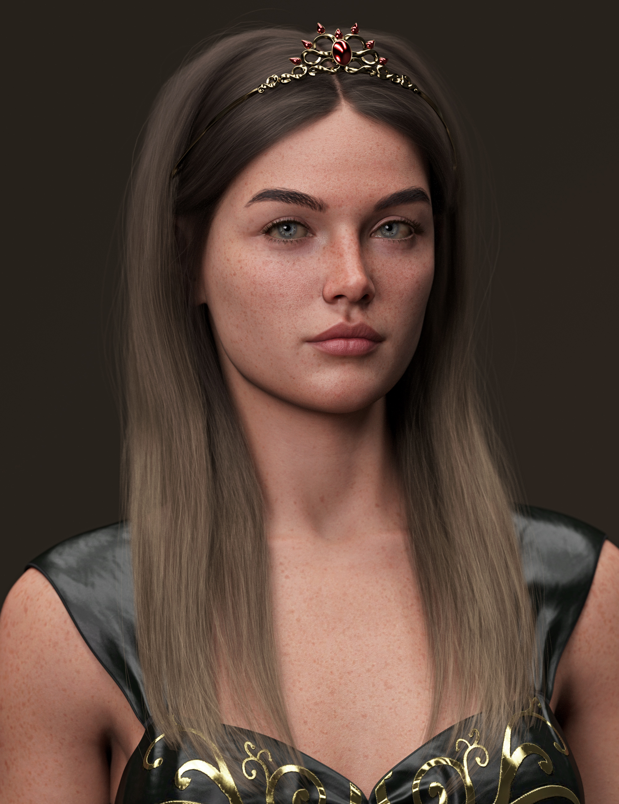 Face Free Long Style Hair Headbands | Daz 3D
