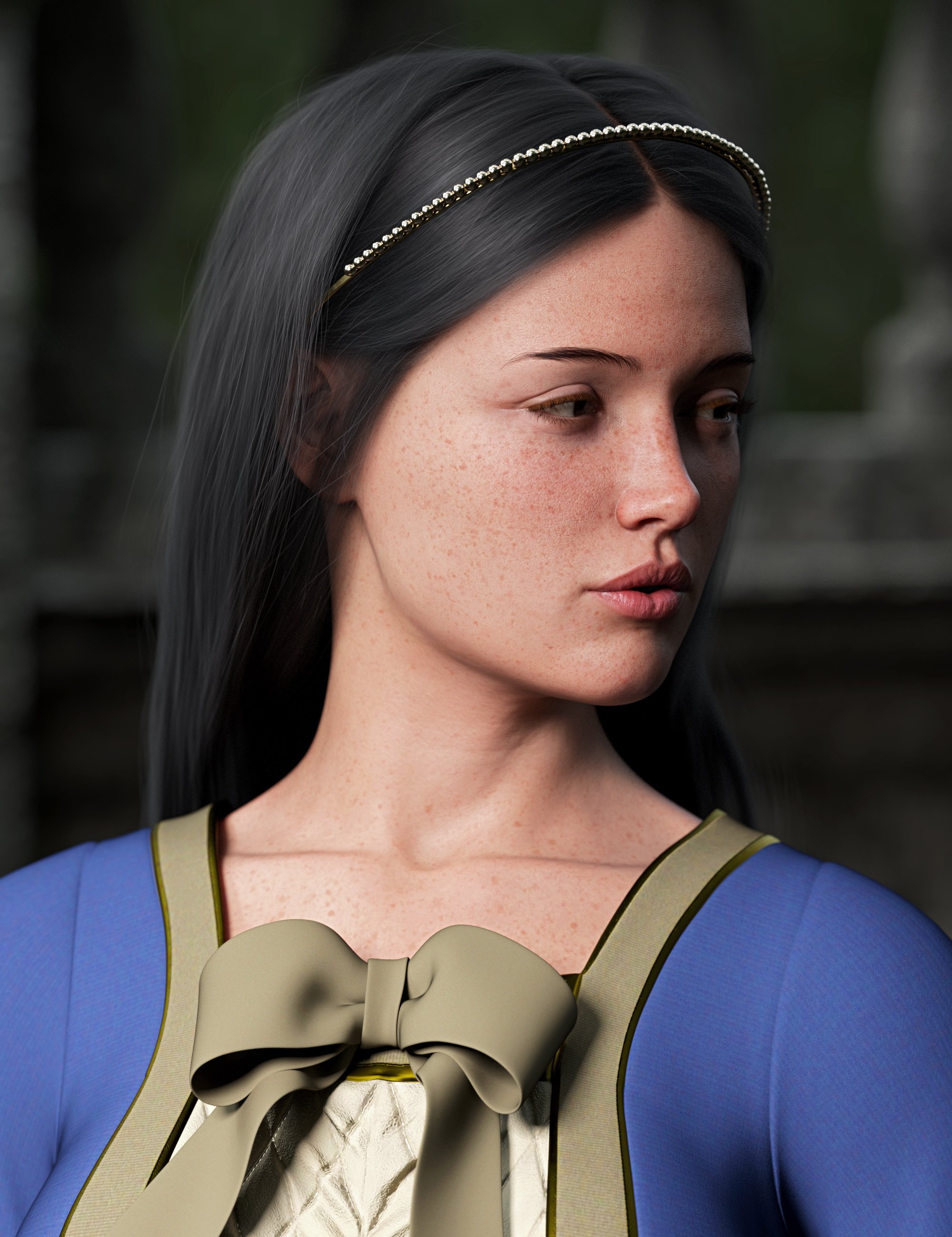 Face Free Long Style and Headbands Bundle for Genesis 9 | Daz 3D