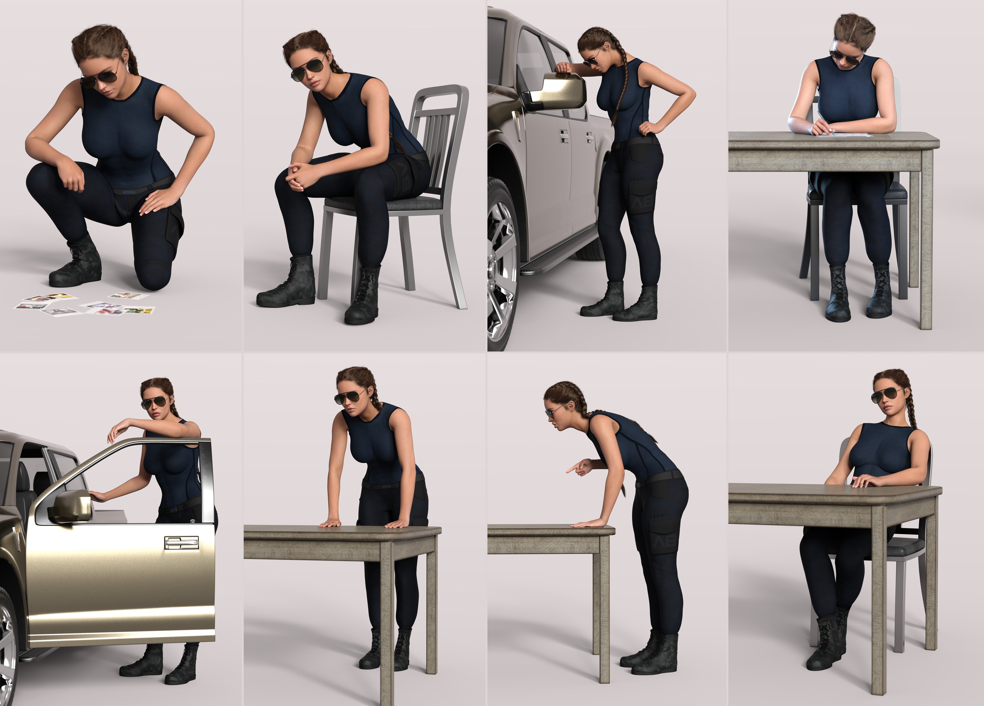 Z Professions Officer of the Law Pose Mega Set for Genesis 9 and 8 ...