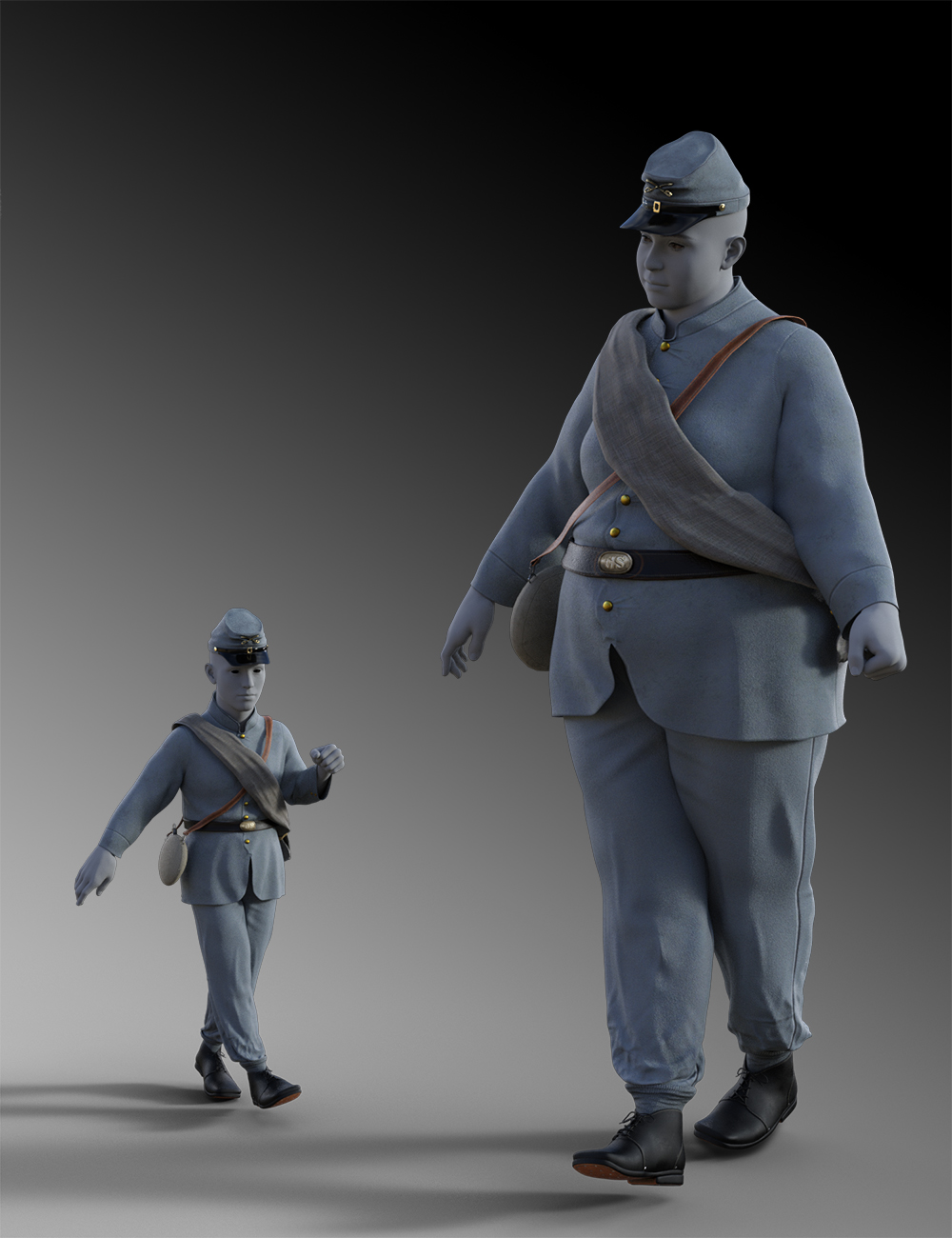 dForce Confederate Civil War Outfit for Genesis 9 | Daz 3D