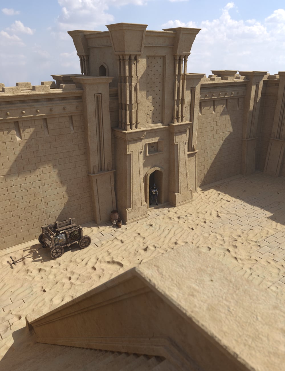 Sandstone Walls 1 | Daz 3D