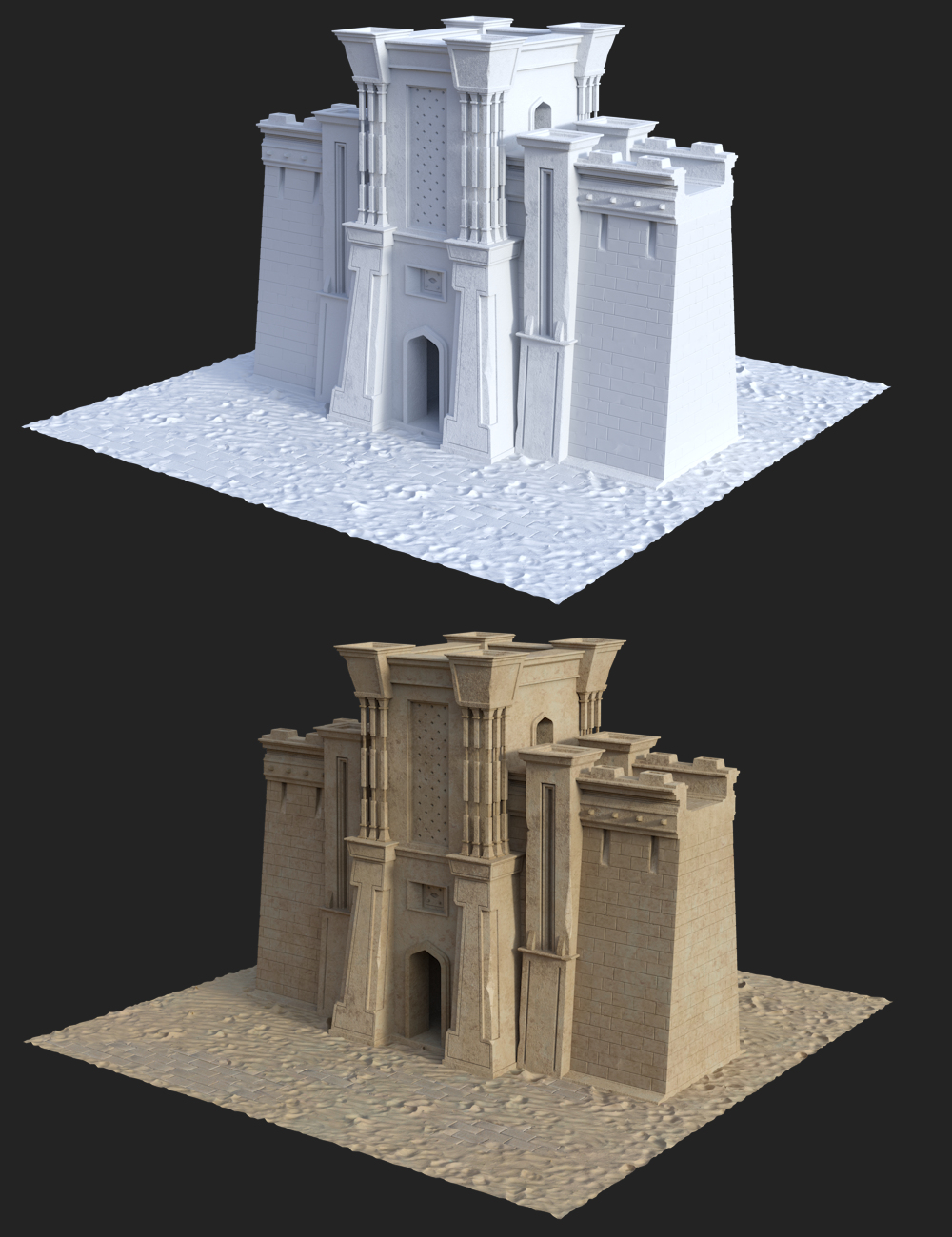 Sandstone Walls 1 | Daz 3D