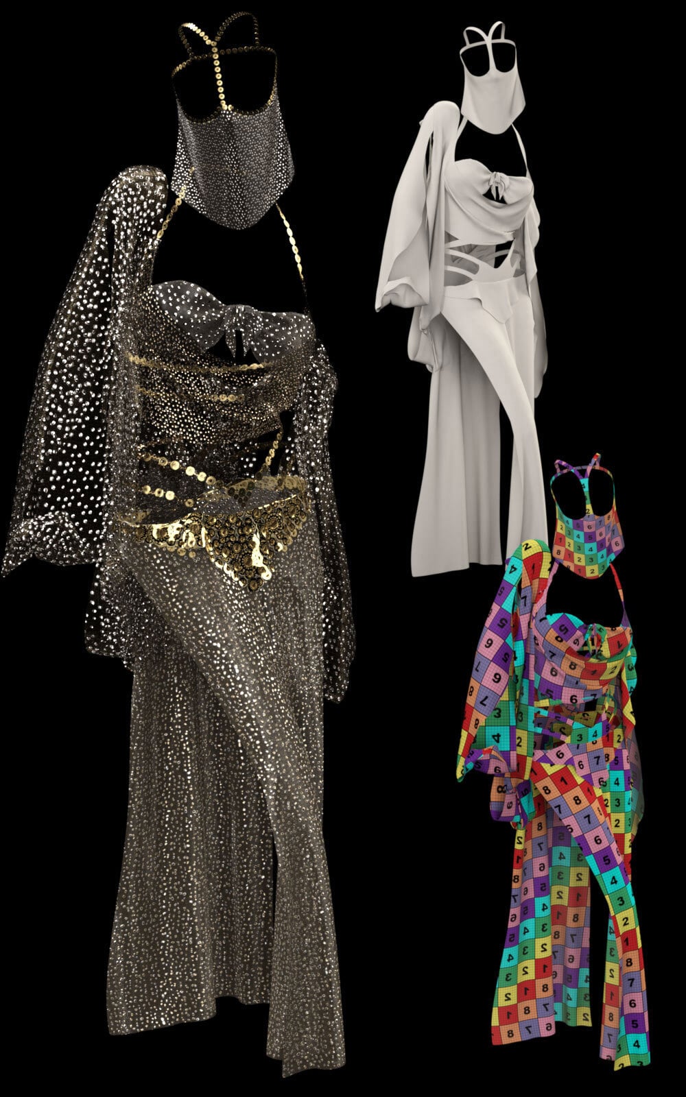 dForce Scheherazade's Arabian Nights Outfit for Genesis 9, 8.1, and 8 ...