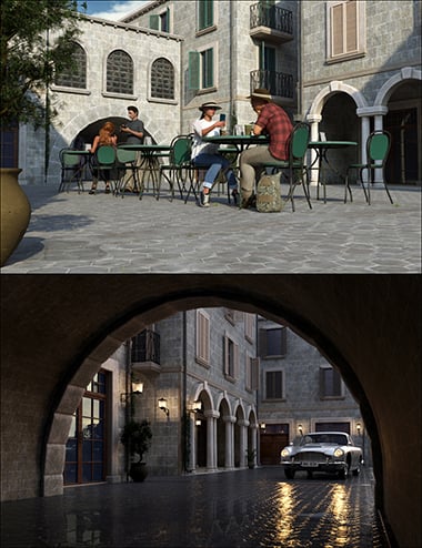 Mediterranean Street Kit | Daz 3D