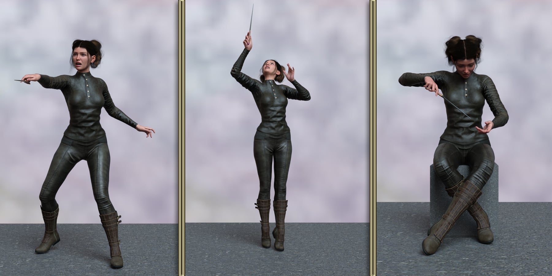 Good Witch Poses for Genesis 9 Feminine | Daz 3D