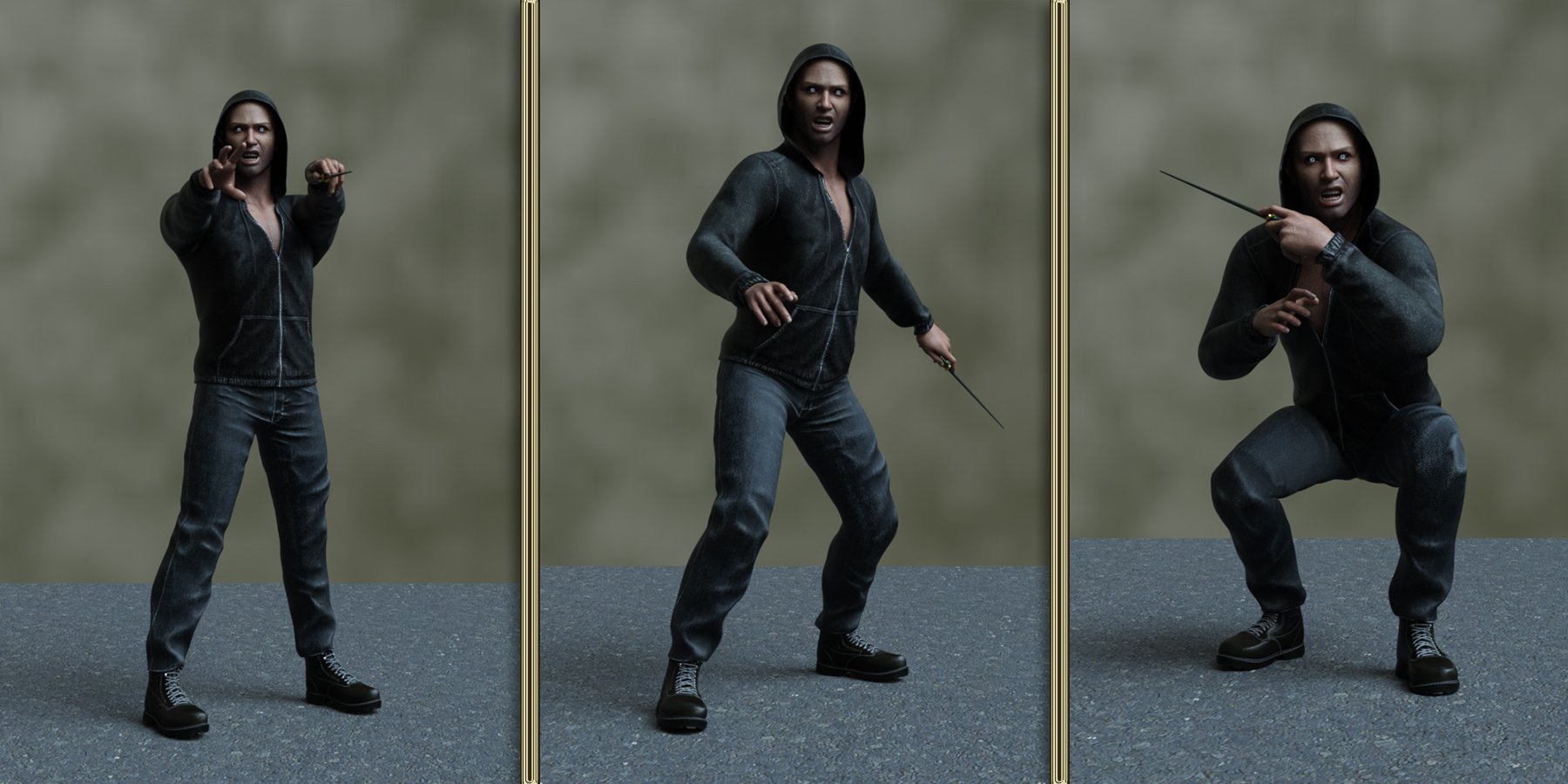 Evil Wizard Poses for Genesis 9 Masculine | Daz 3D